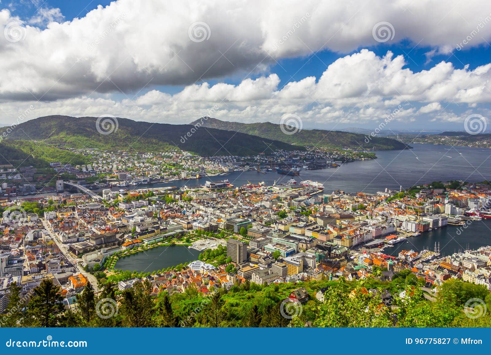 Bergen city, Norway stock image. Image of harbor, hanseatic - 96775827