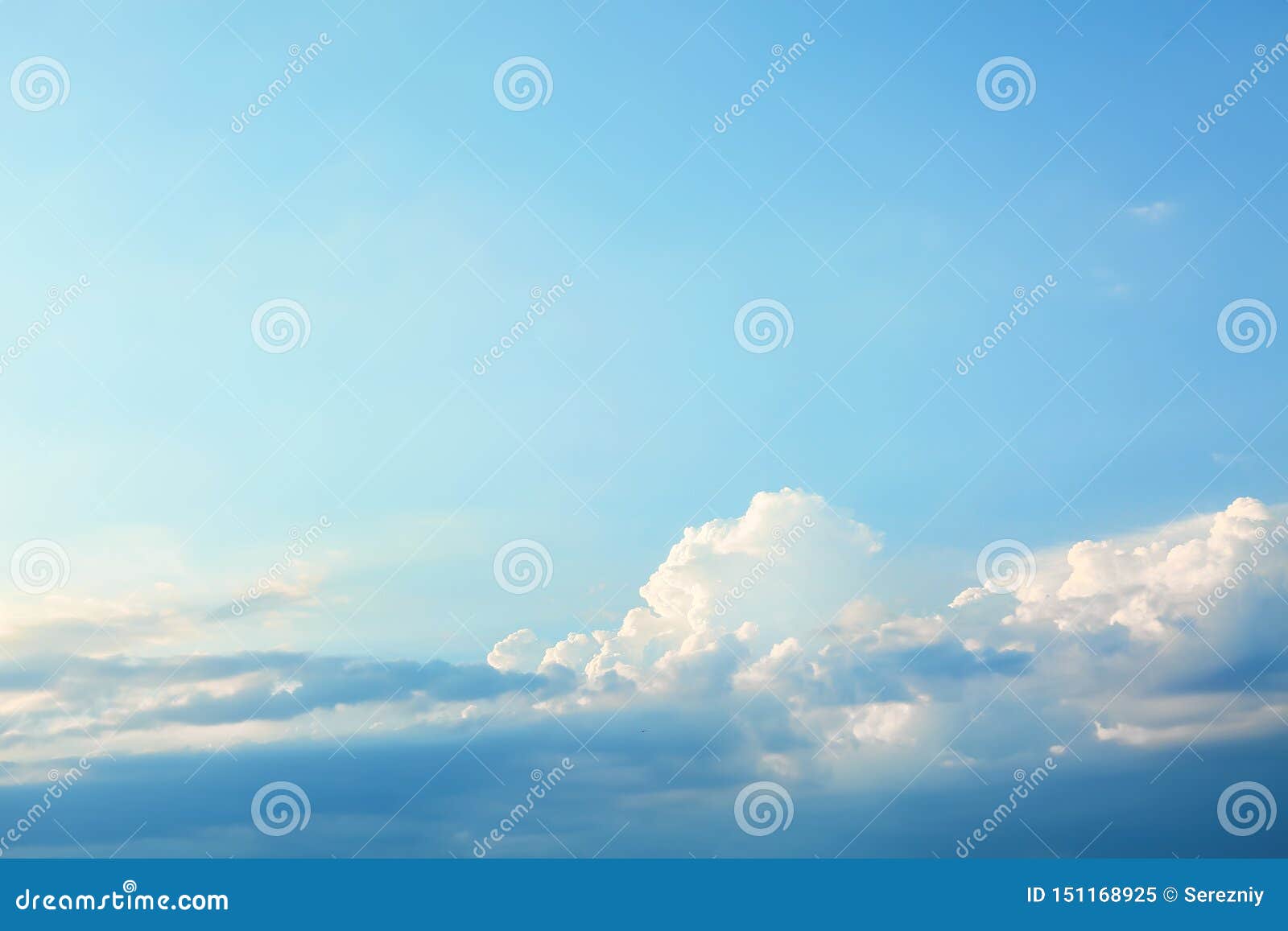Beautiful View of Blue Sky with Clouds Stock Image - Image of calm ...