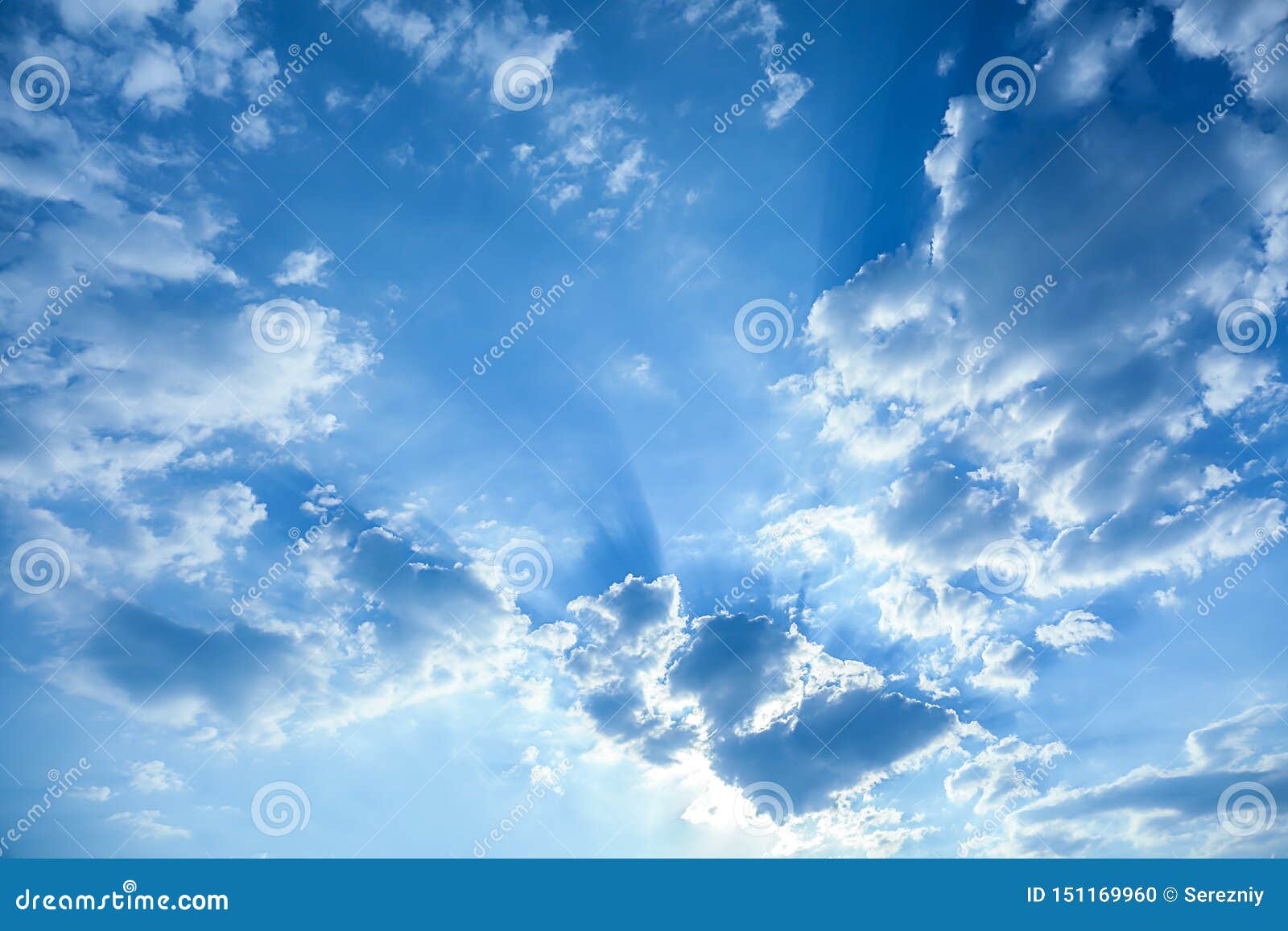 Beautiful View of Blue Sky with Clouds Stock Photo - Image of calm ...
