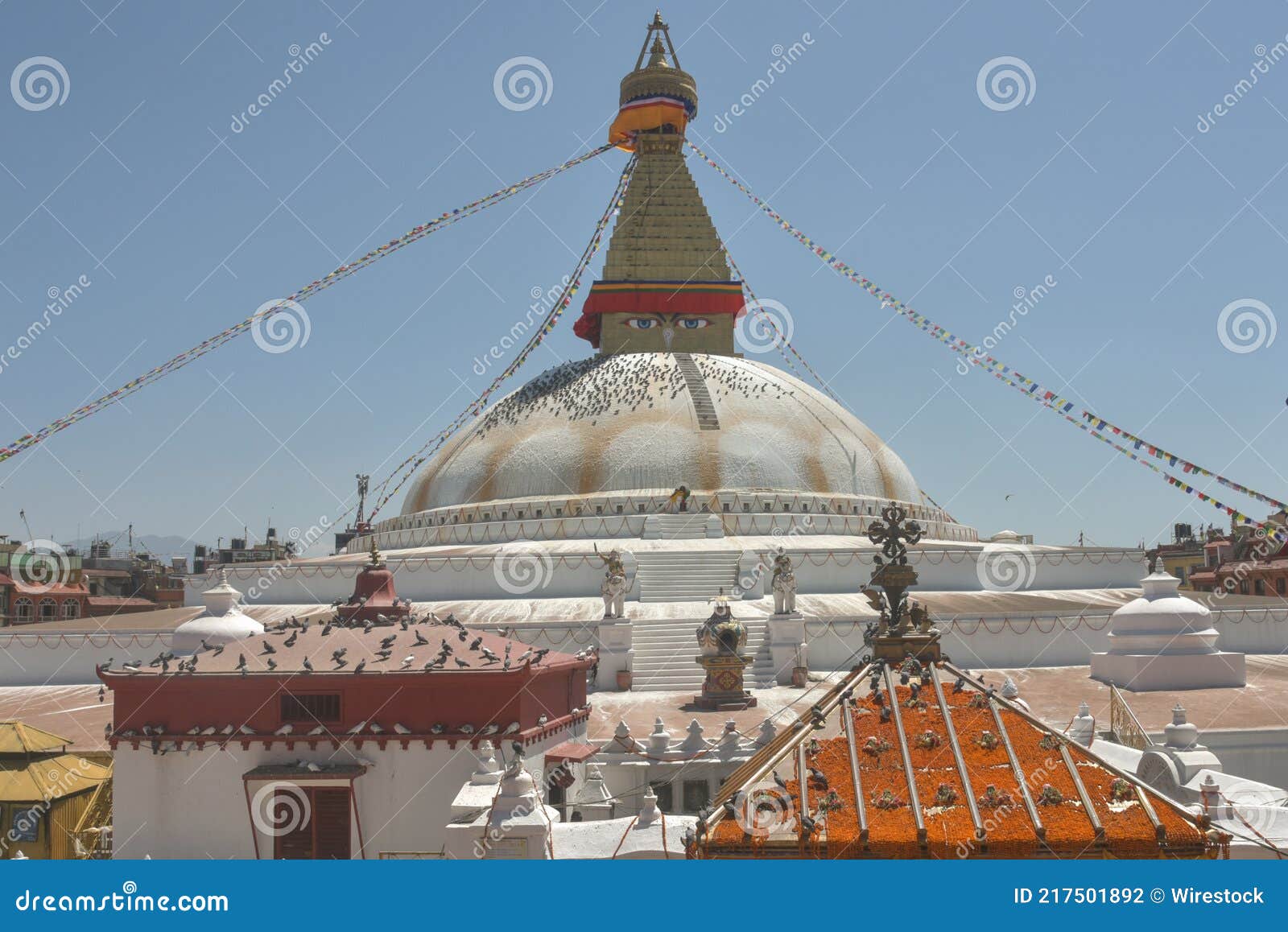 Beautiful View of the Boudhanath (Boudha Stupa) in Kathmandu, Nepal ...
