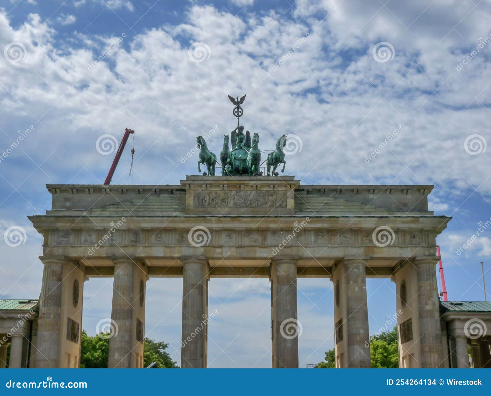 Beautiful View of the Brandenburg Gate in Berlin, Germany with a Cloudy ...