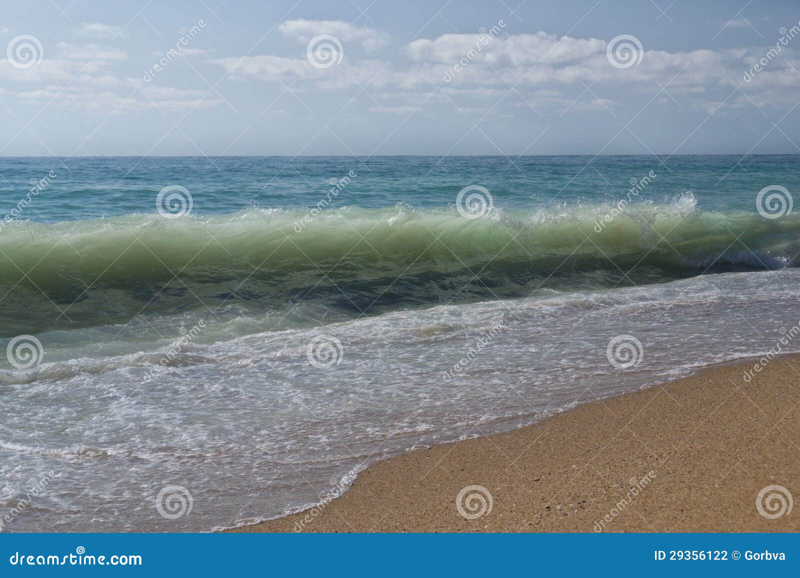 Beautiful View on a Breakers Wave Stock Photo - Image of tourism, sand ...