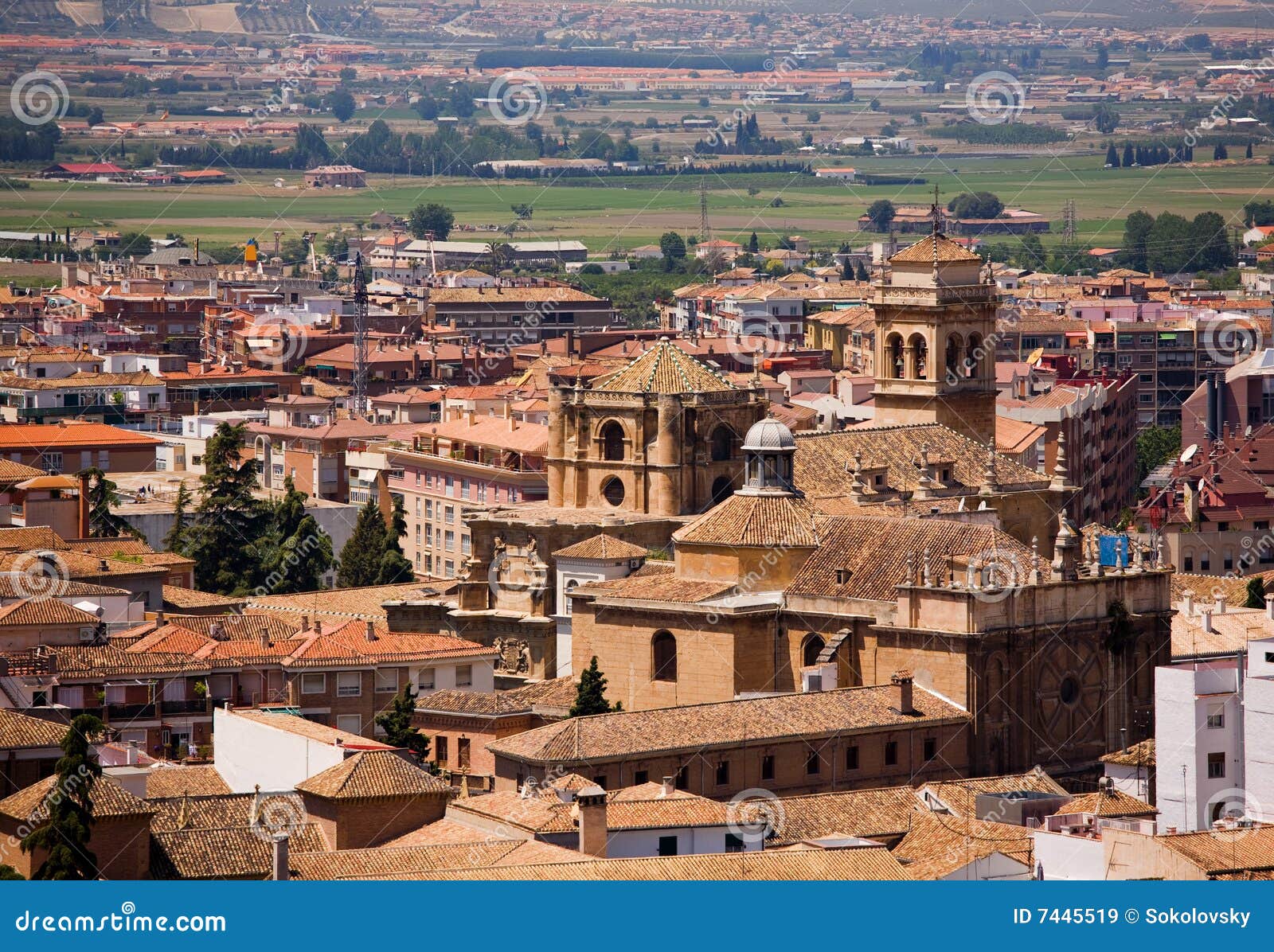 Beautiful View of Brick Roofs in Granada Town Stock Image - Image of ...