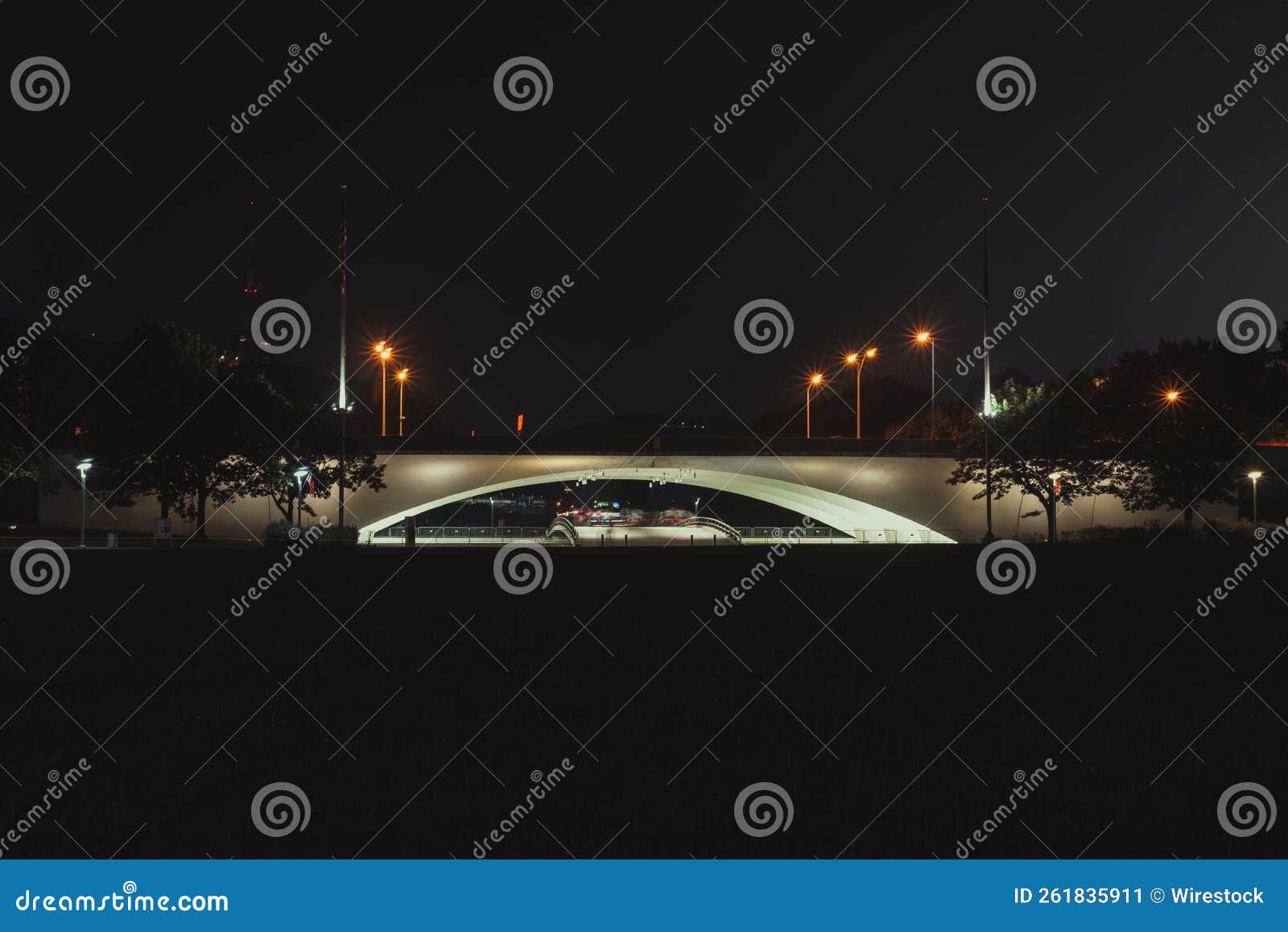Beautiful View a Bridge with Lights during Nighttime Stock Image ...