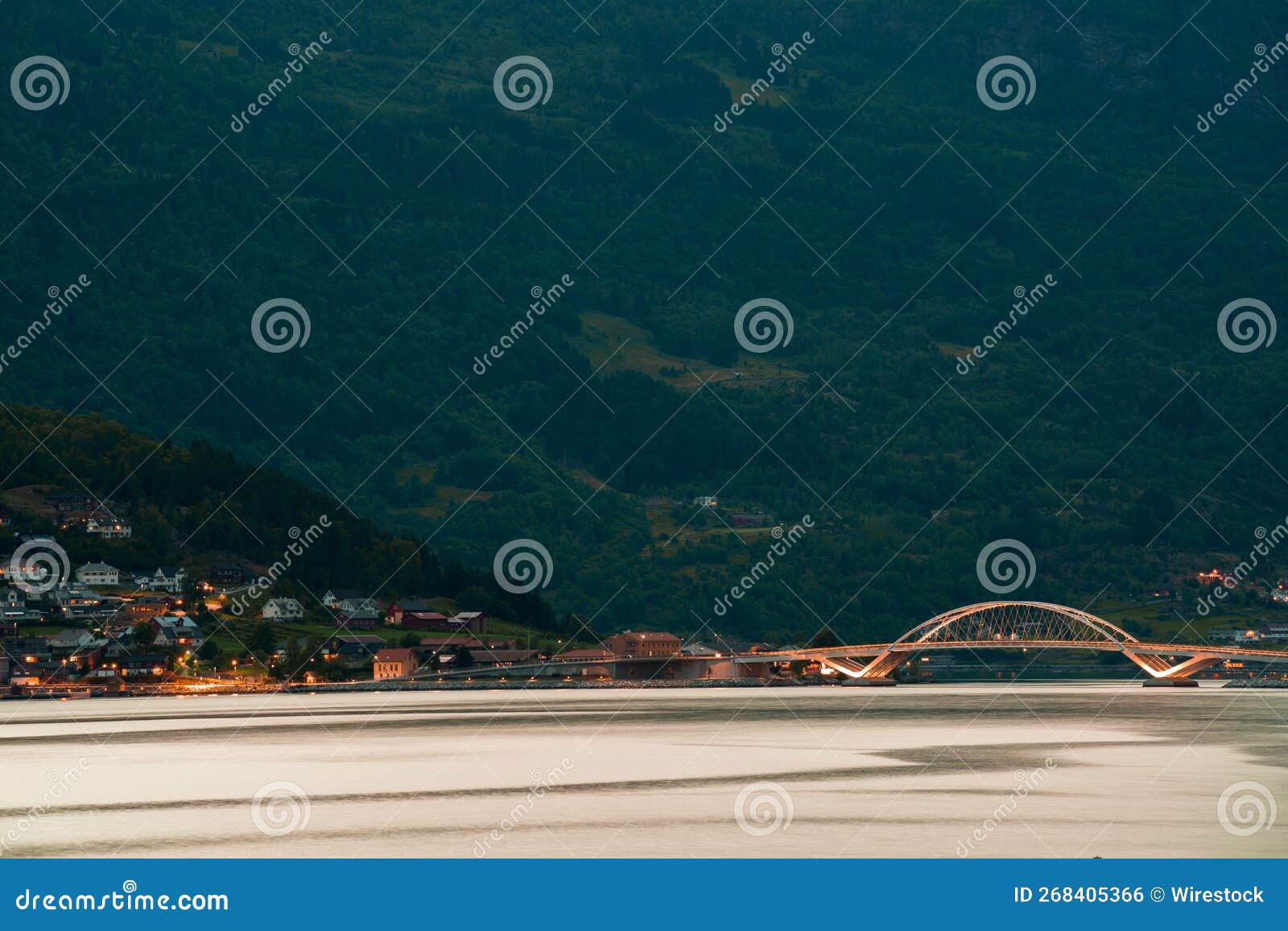 Beautiful View of a Bridge Over the River with Dense Green Forest in ...