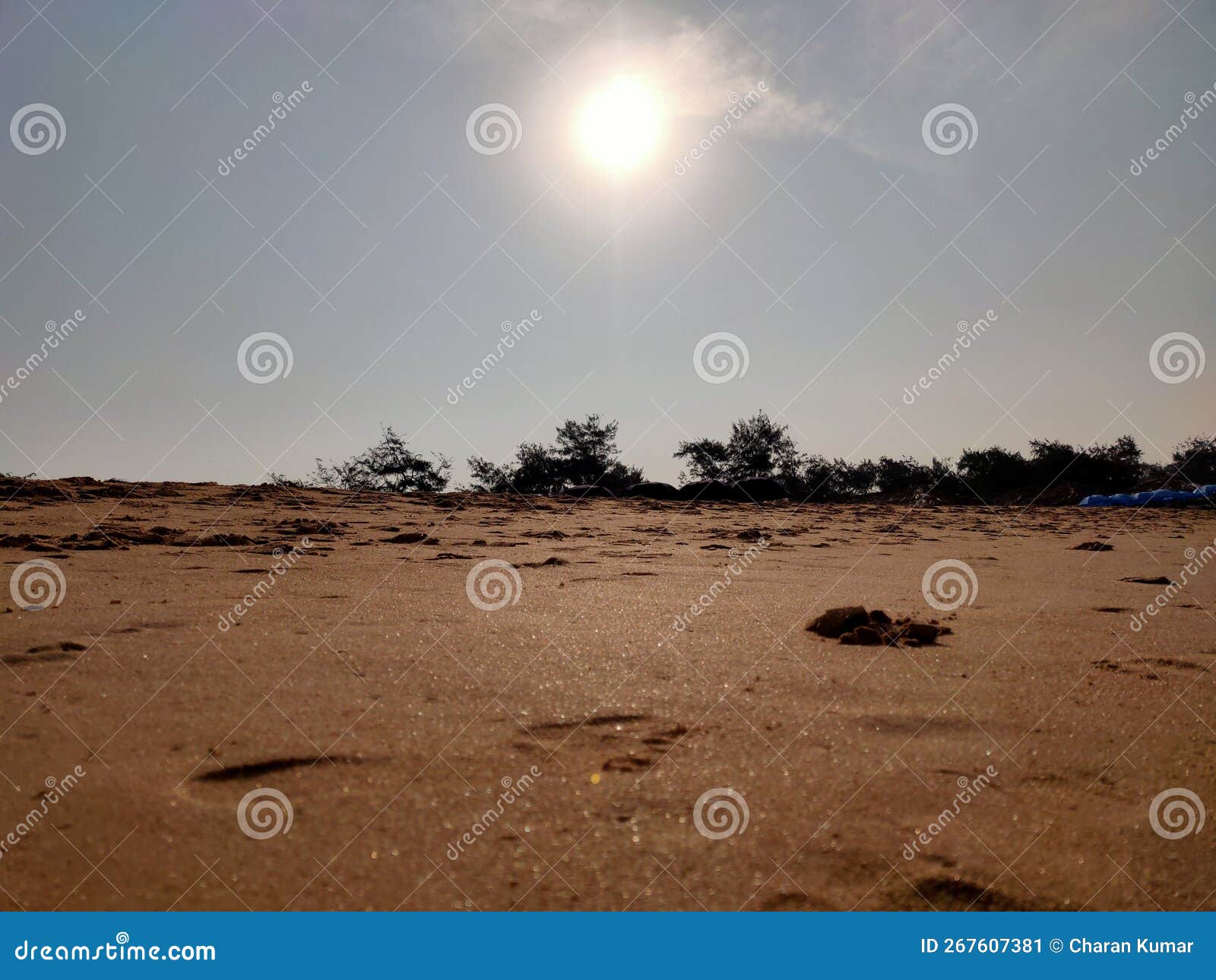 Beautiful View of Bright Sun and Beach Sand Stock Image - Image of ...