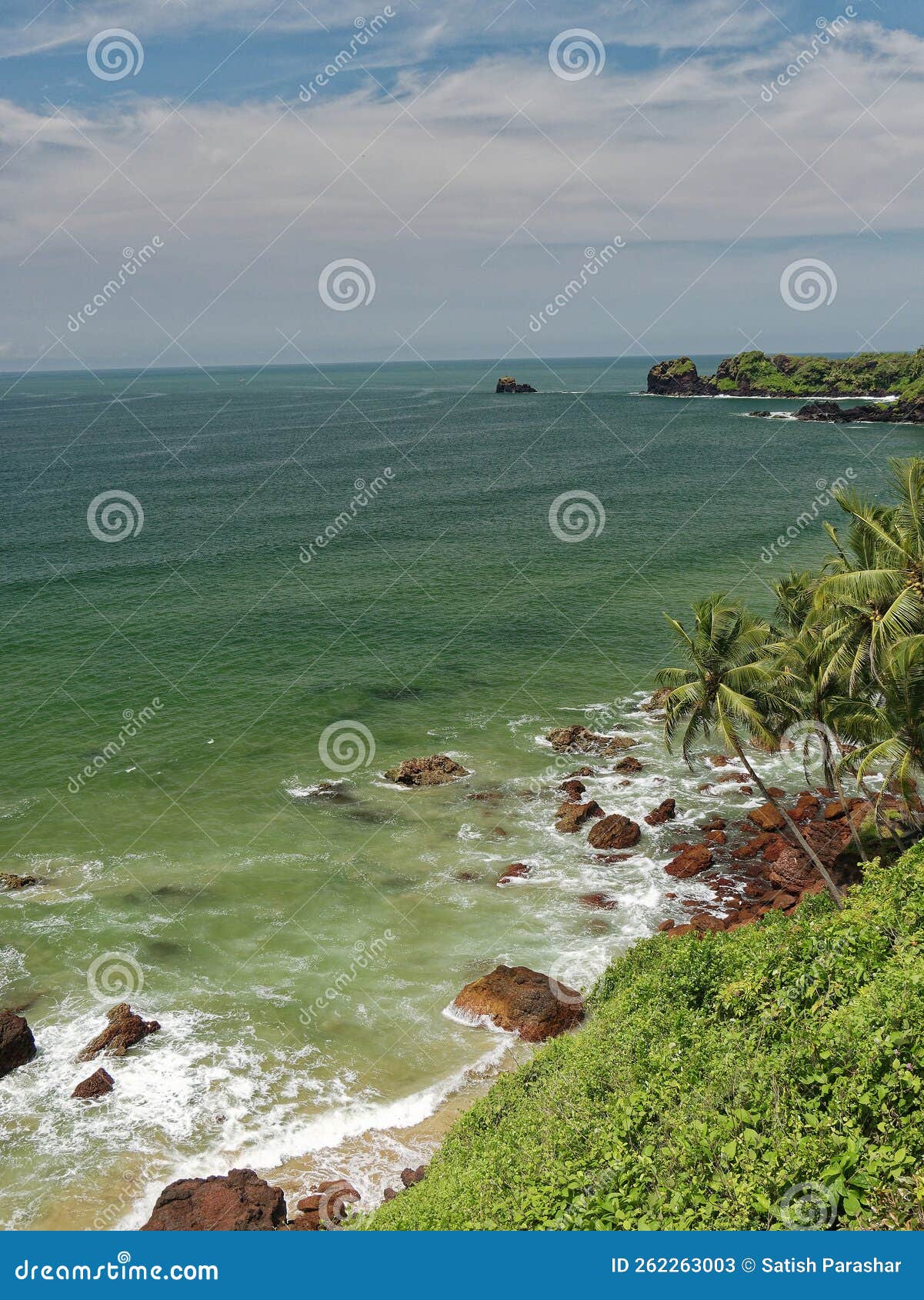 Beautiful View of a Cabo De Rama Beach Stock Image - Image of rama ...