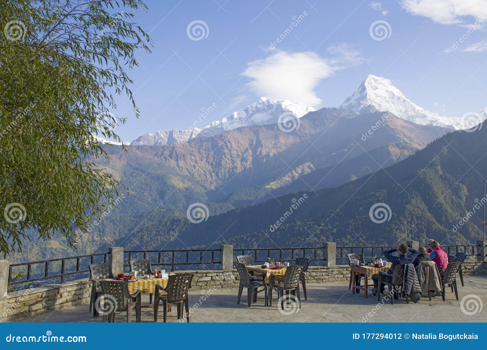 Beautiful View of Cafe for Rest in Himalayas Nepal Editorial ...