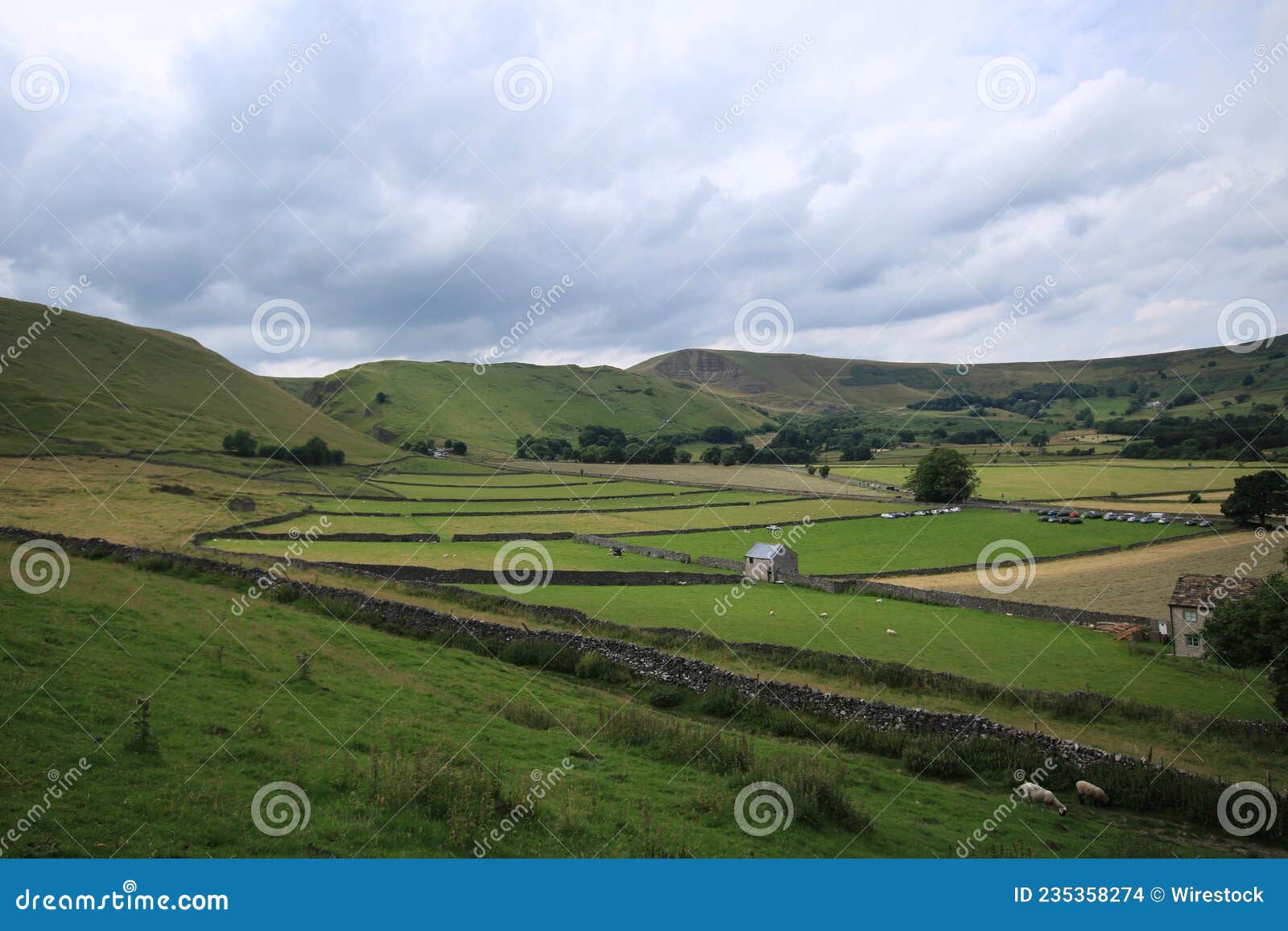 Beautiful View of Castleton, Peak District National Park with Greenery ...