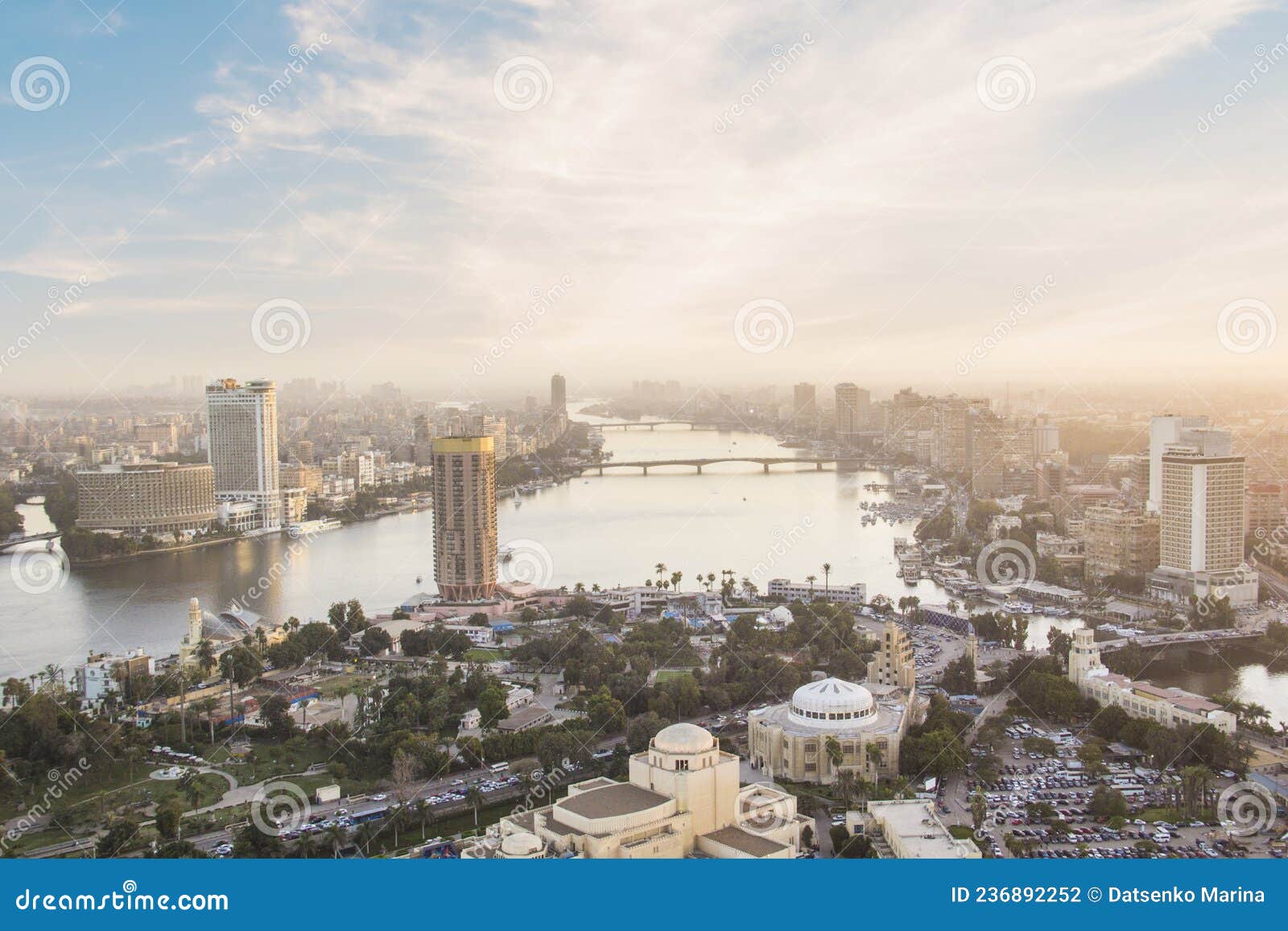 Beautiful View of the Center of Cairo from the Cairo Tower in Cairo ...