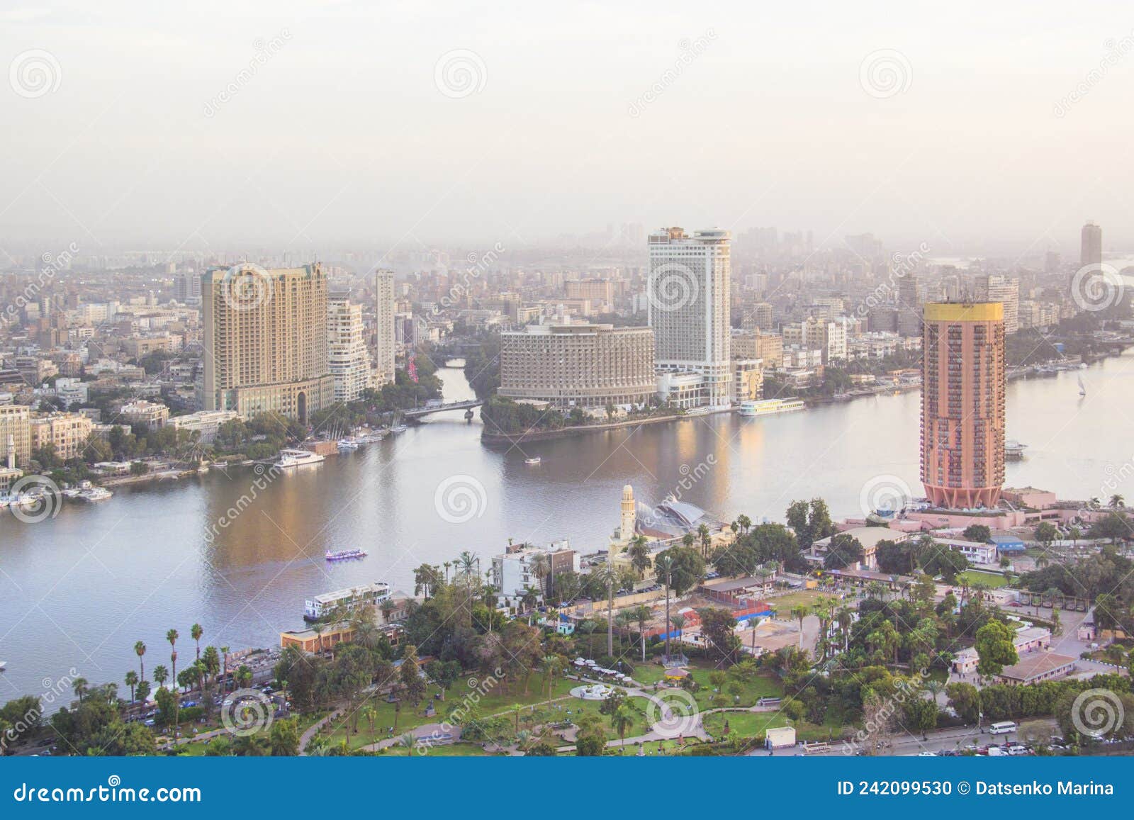 Beautiful View of the Center of Cairo from the Cairo Tower in Cairo ...