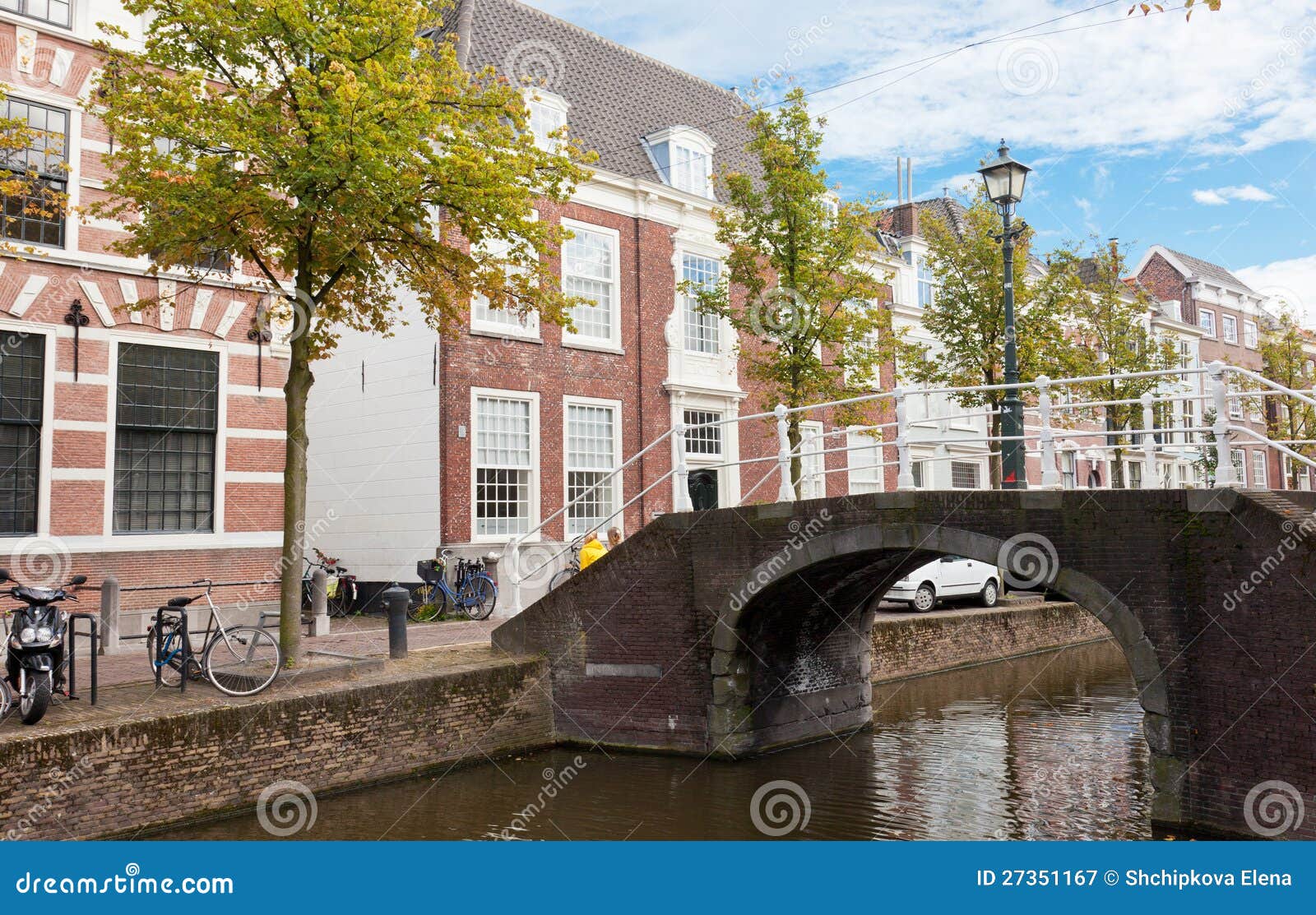 Beautiful View of Channels in Delft Stock Image - Image of daylight ...