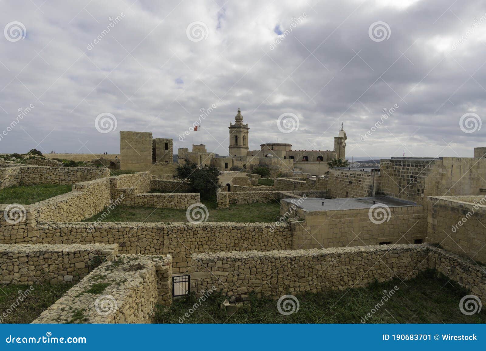 Beautiful View of the Citadel of Victoria in Gozo Malta Stock Image ...