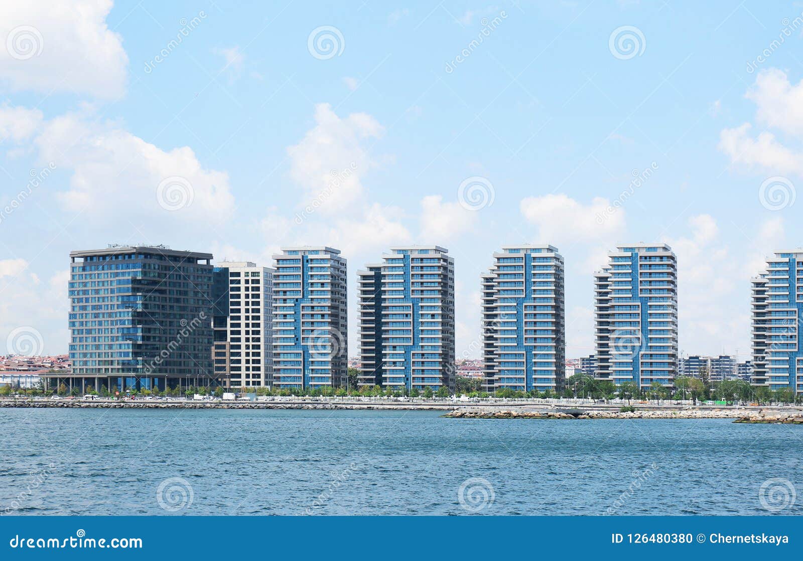 Beautiful View of City on Sea Stock Photo - Image of horizon ...