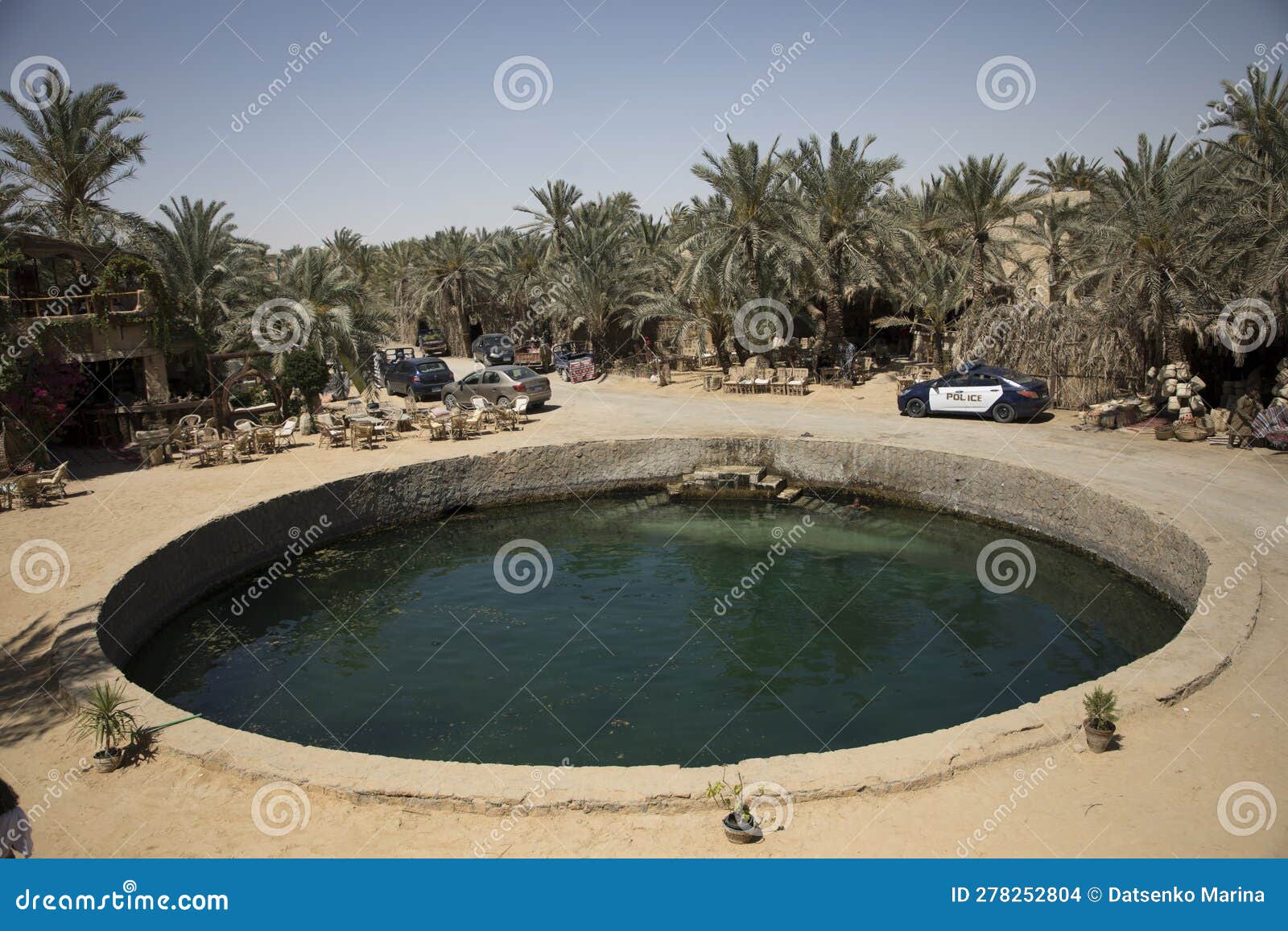 Beautiful View of Cleopatra Spring in Siwa Oasis Stock Photo - Image of ...