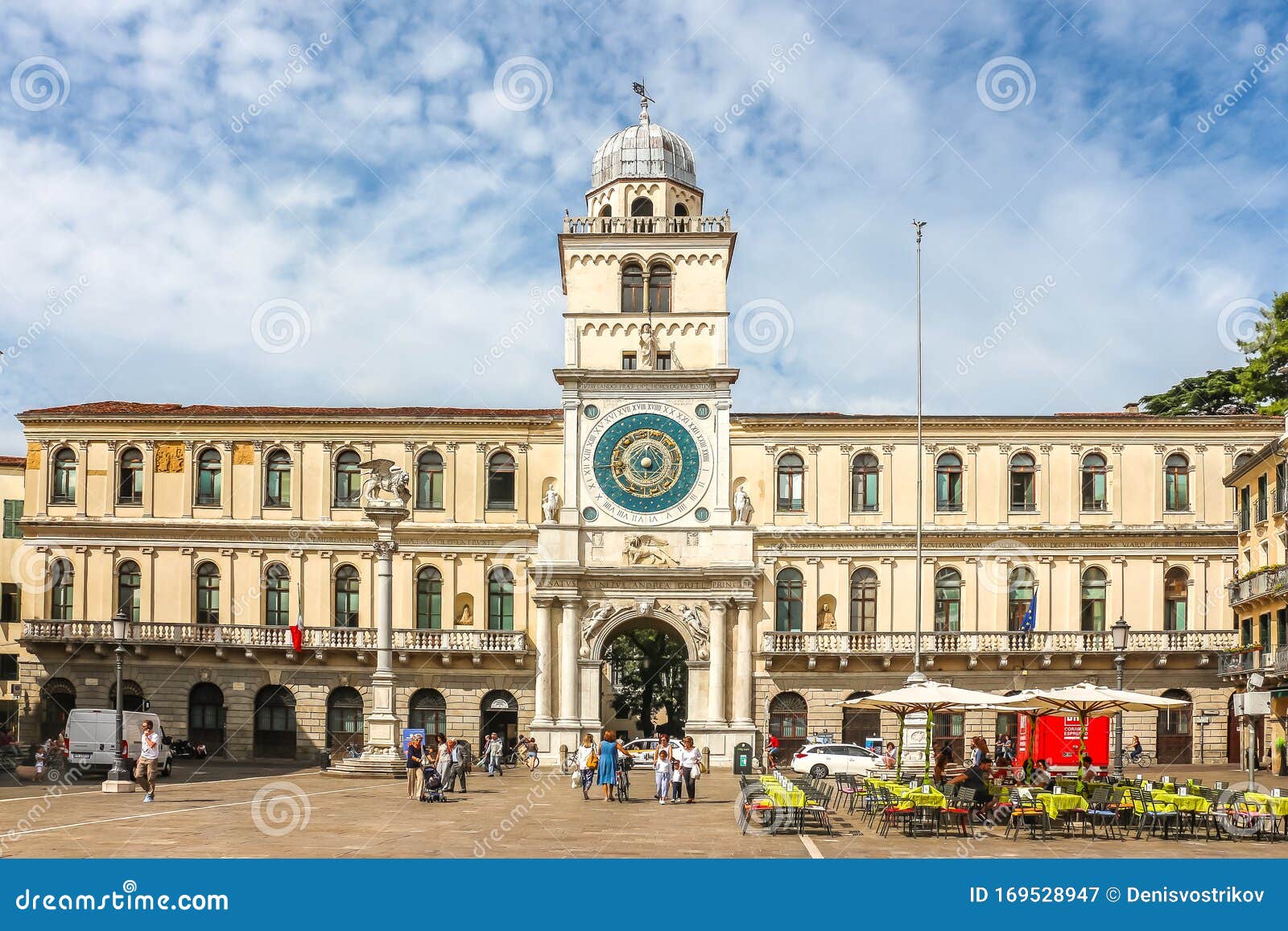 Beautiful View of Clock Tower Torre Dell`Orologio and Piazza Dei ... Beautiful View of Clock Tower Torre Dell`Orologio and Piazza Dei ...