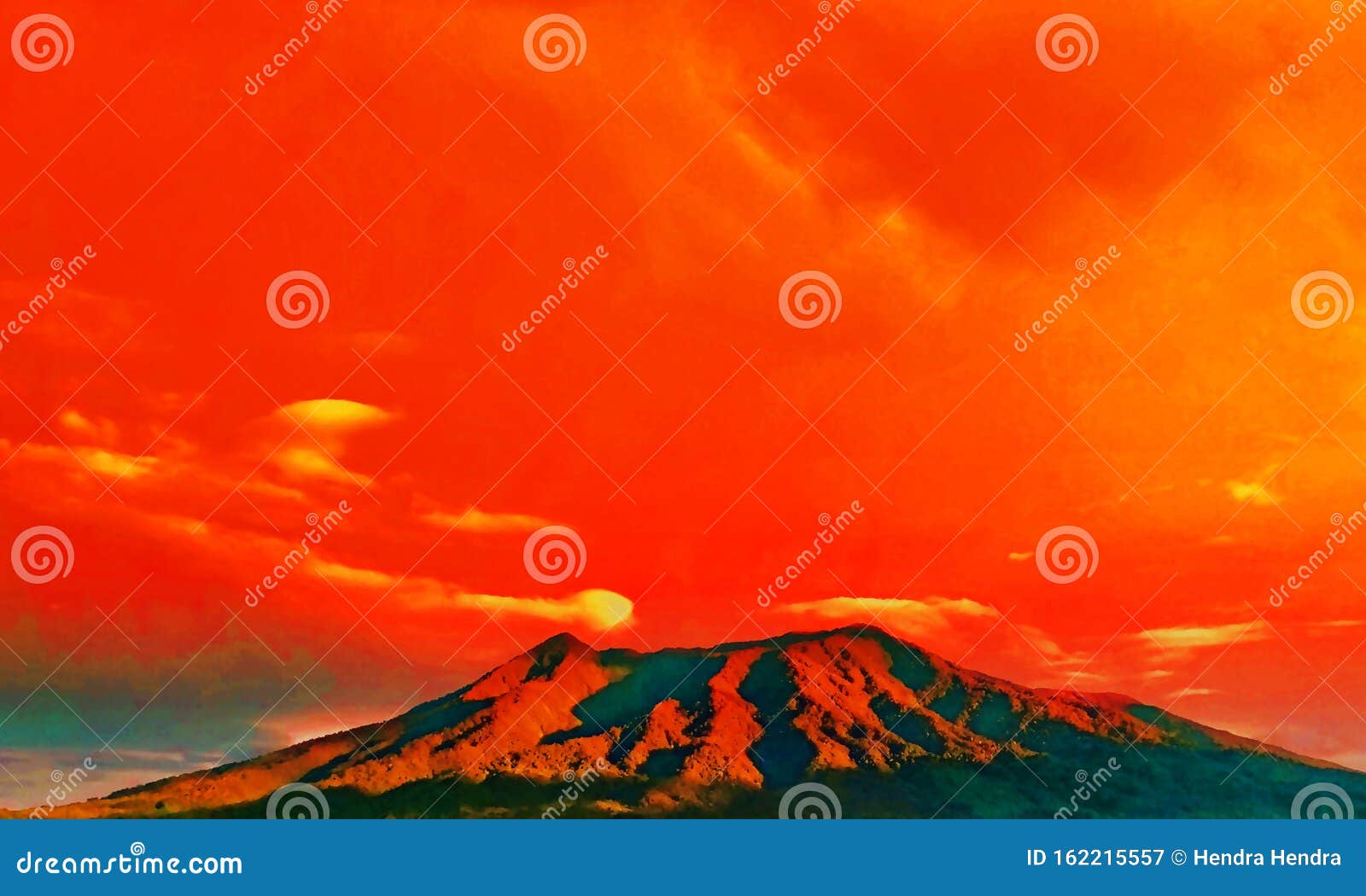 Beautiful View of the Clouds on Mount Talang at Dusk Stock Image ...