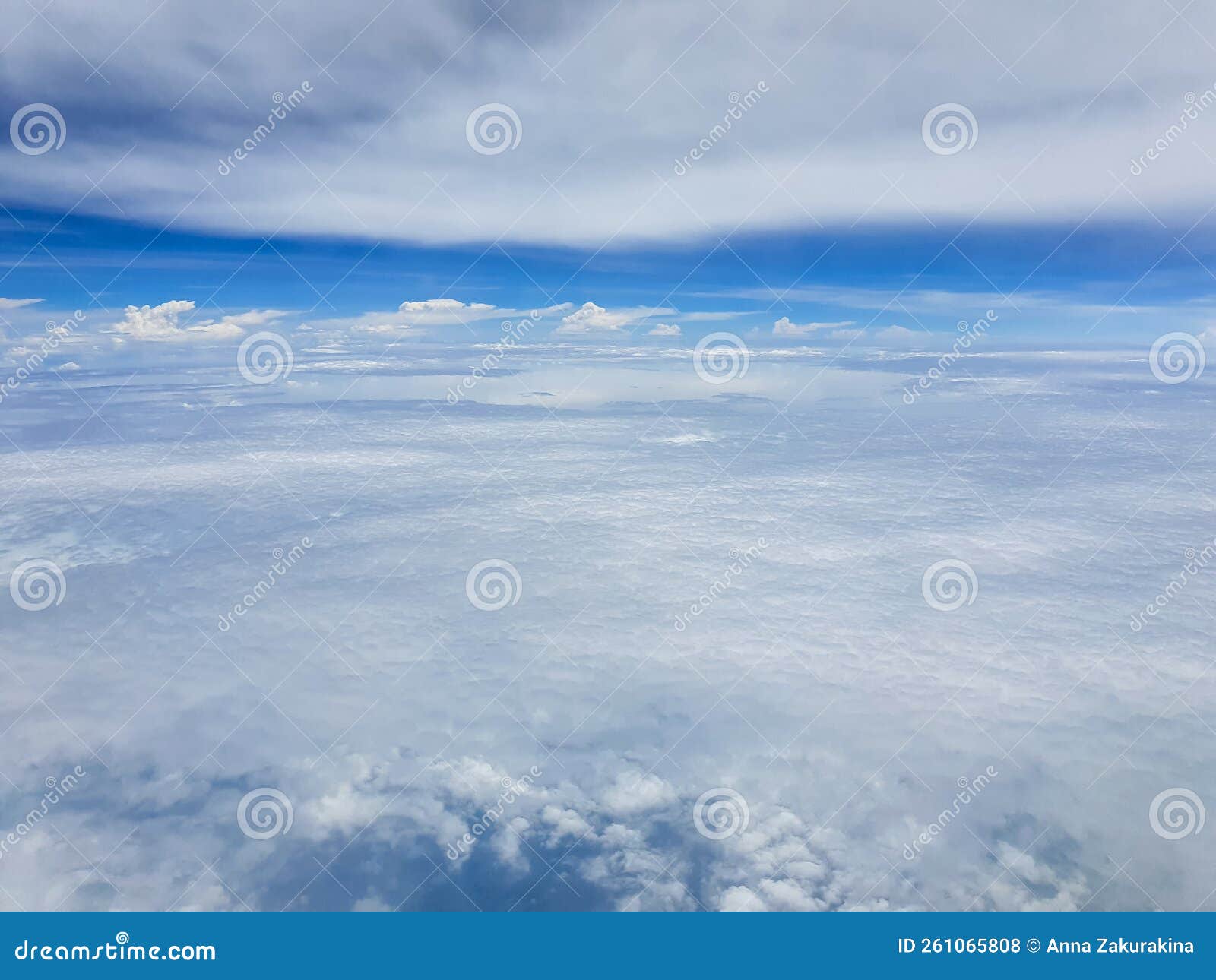 Beautiful View of Clouds in Sky. Observation from Aircraft Window Stock ...