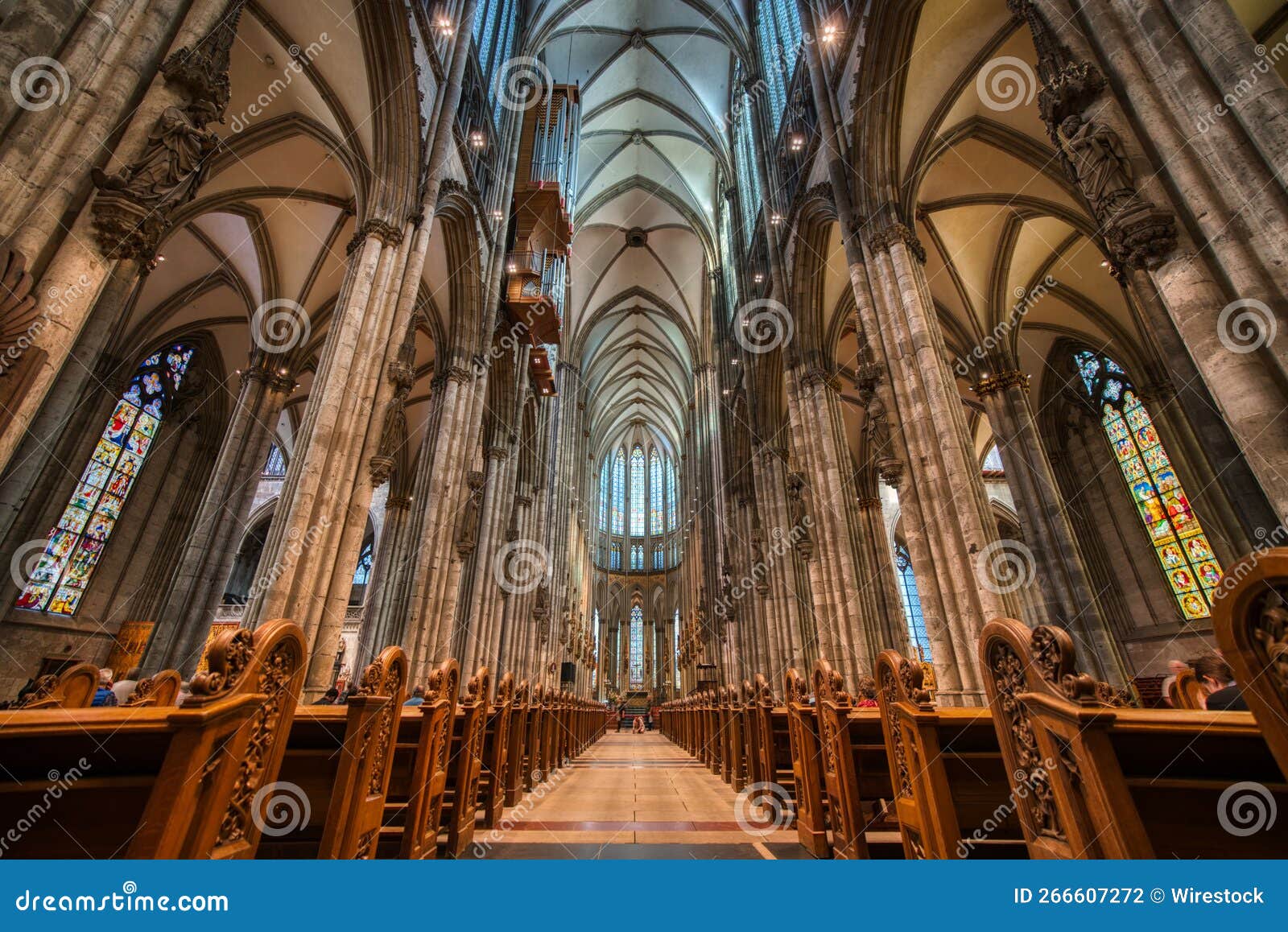 Beautiful View of the Cologne Cathedral from Inside in Cologne, Germany ...