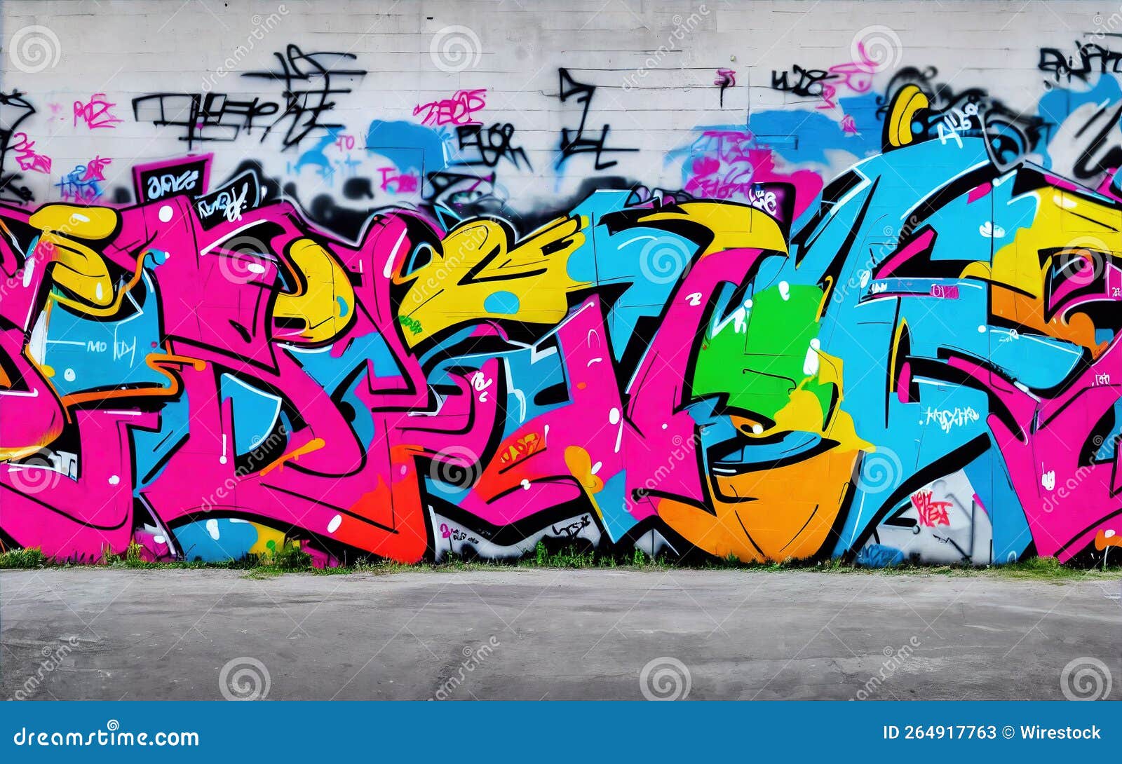 Beautiful View of a Colorful Graffiti on the Wall Editorial Stock Photo ...