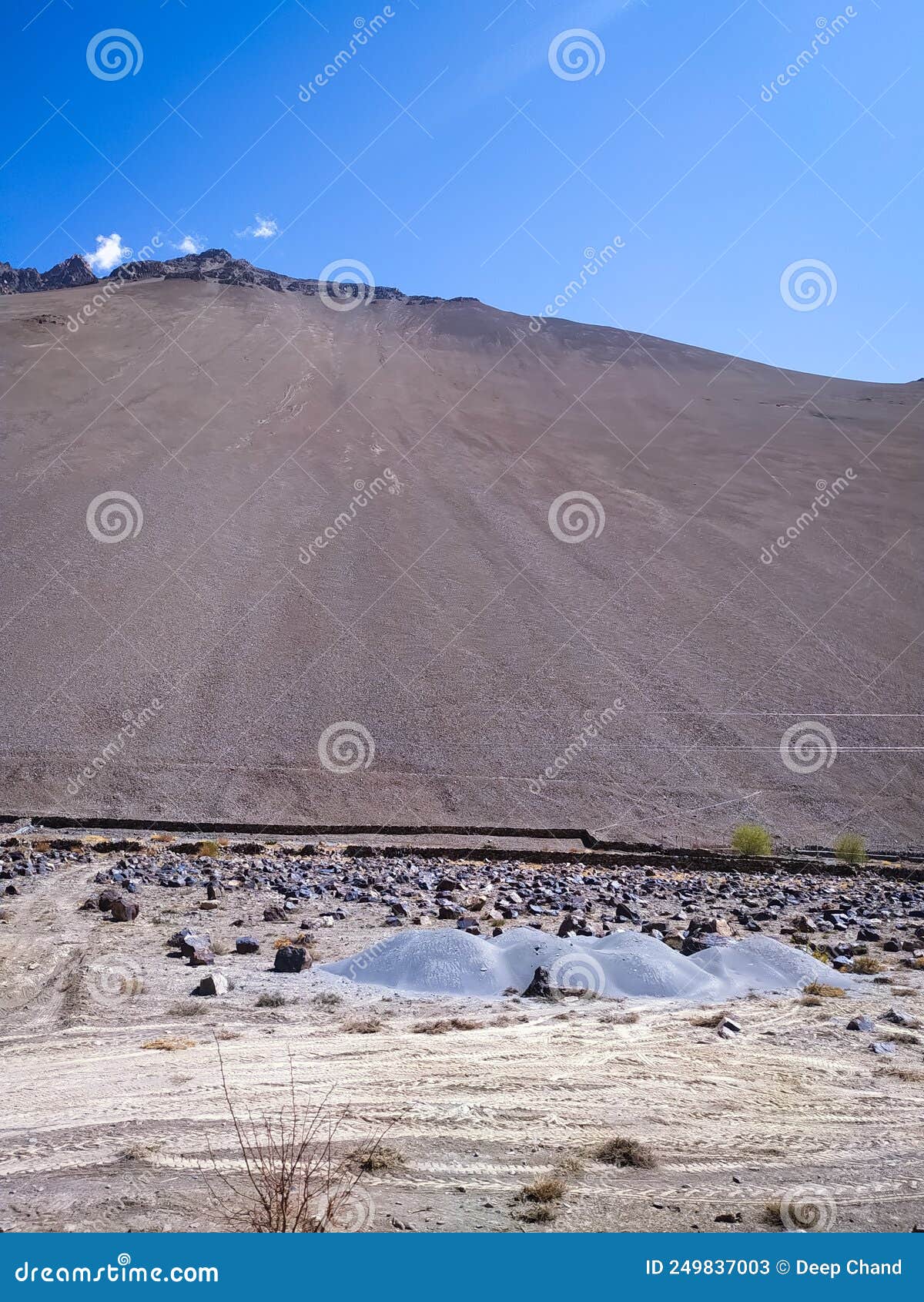 Beautiful View of Concrete Mountain on Blue Sky Stock Image - Image of ...