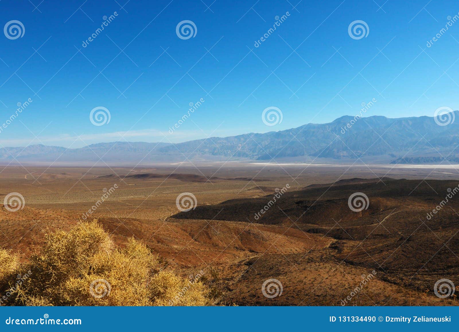Beautiful View of the Desert in America Against the Blue Sky. Stock ...