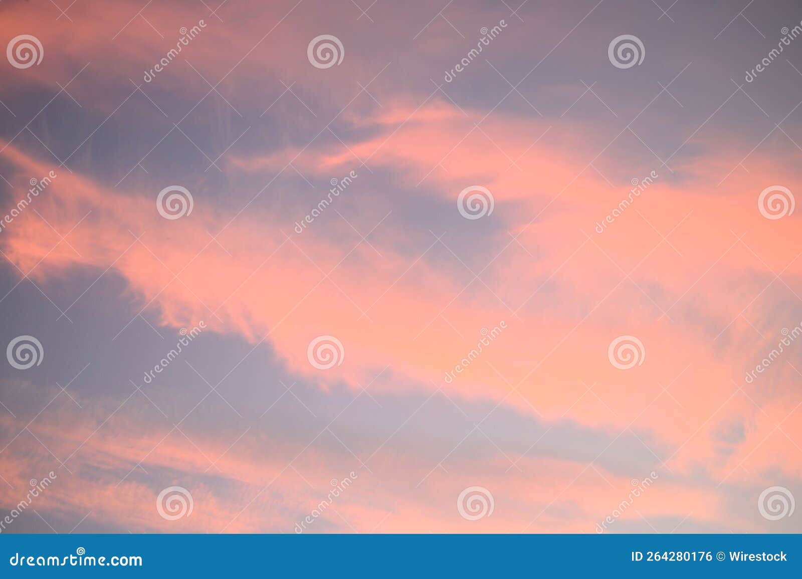 Beautiful View of a Dramatic Sky with Pink Clouds at Sunset. Stock ...