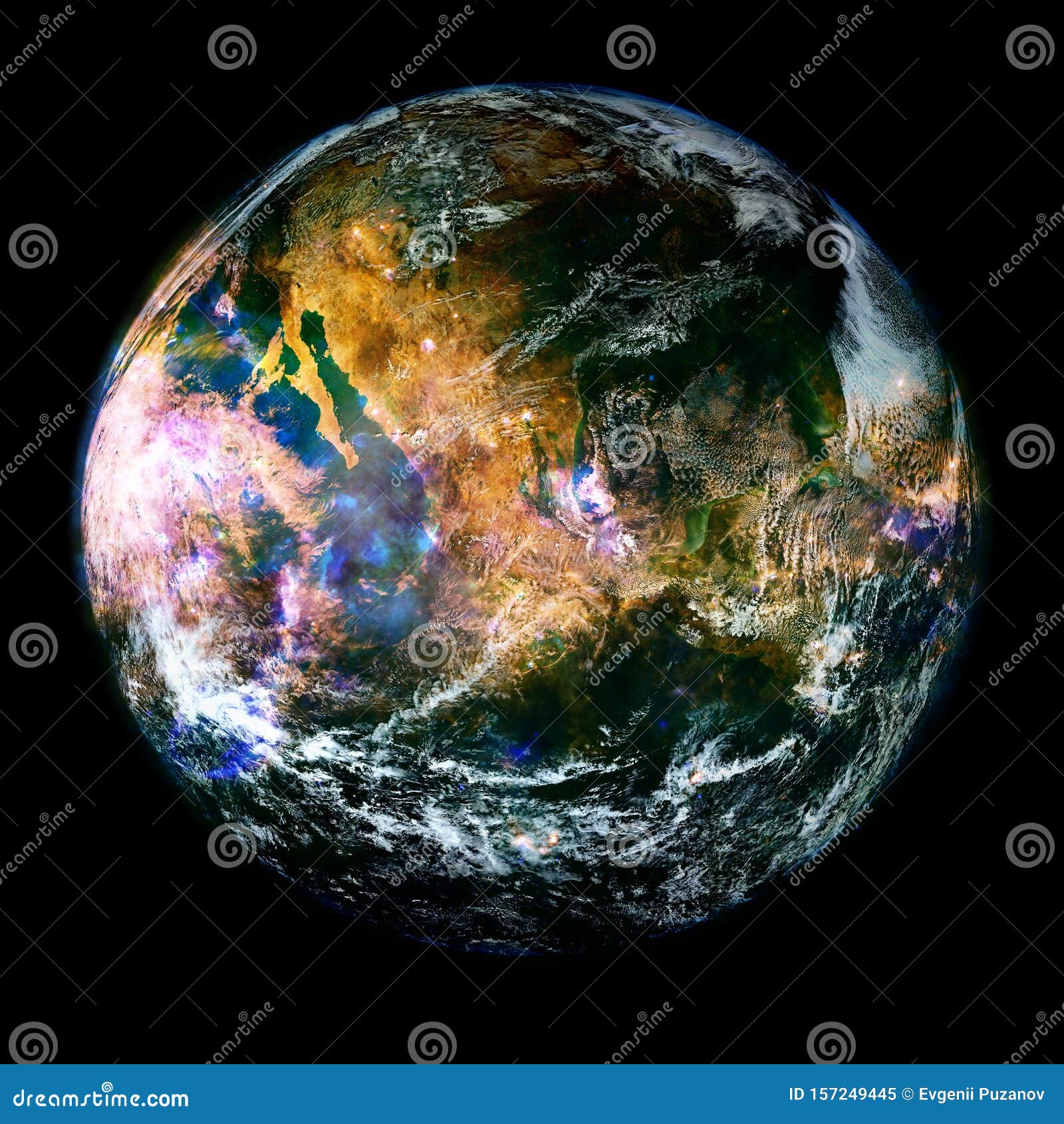 Beautiful View of Earth from Space. Elements of this Image Furnished by ...