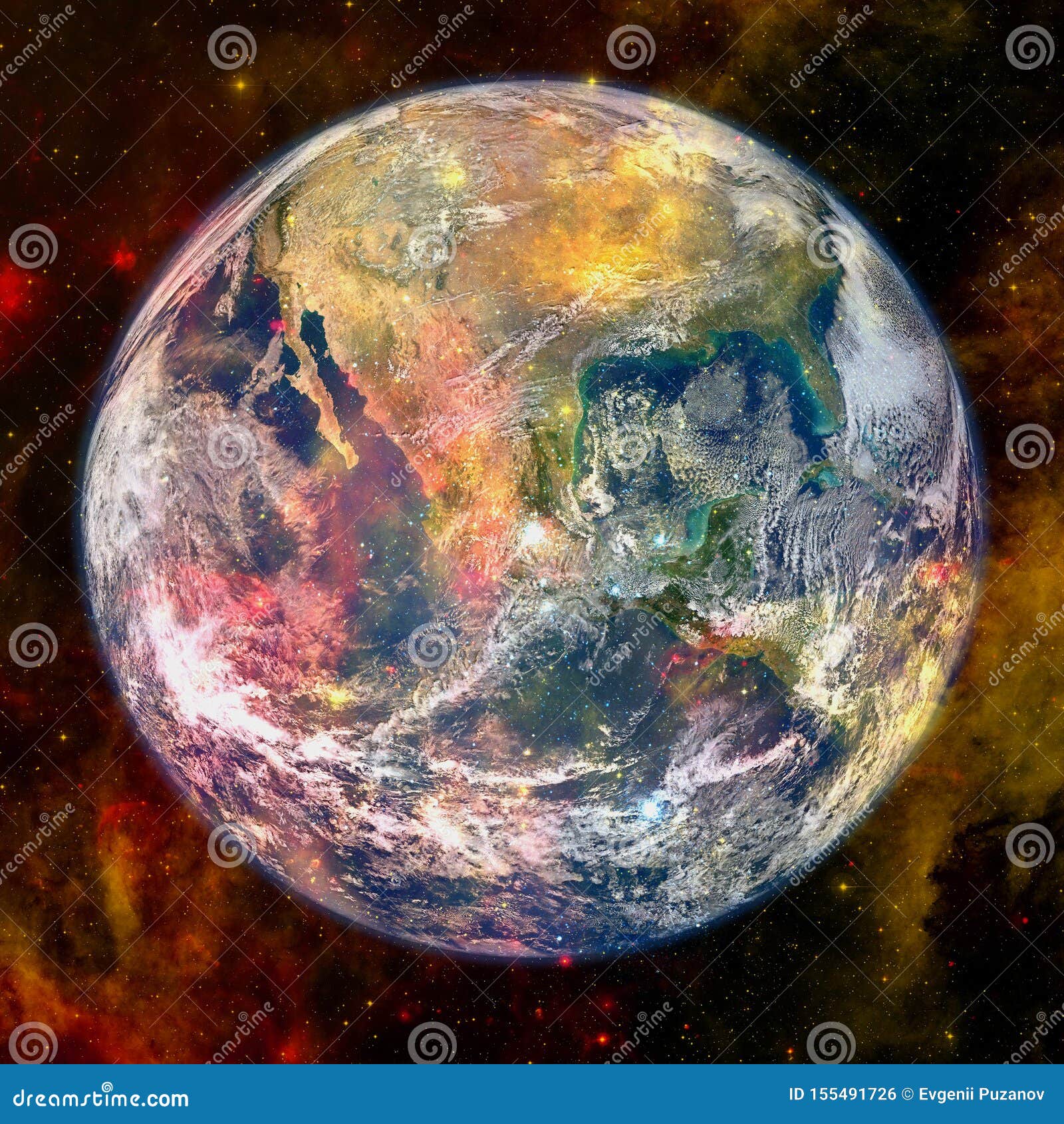 Beautiful View of Earth from Space. Elements of this Image Furnished by ...