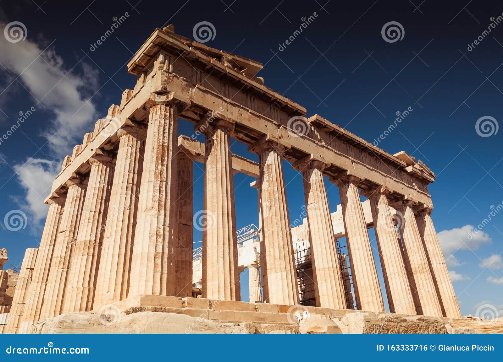 Beautiful View of the Eastern Side of the Parthenon Stock Photo - Image ...