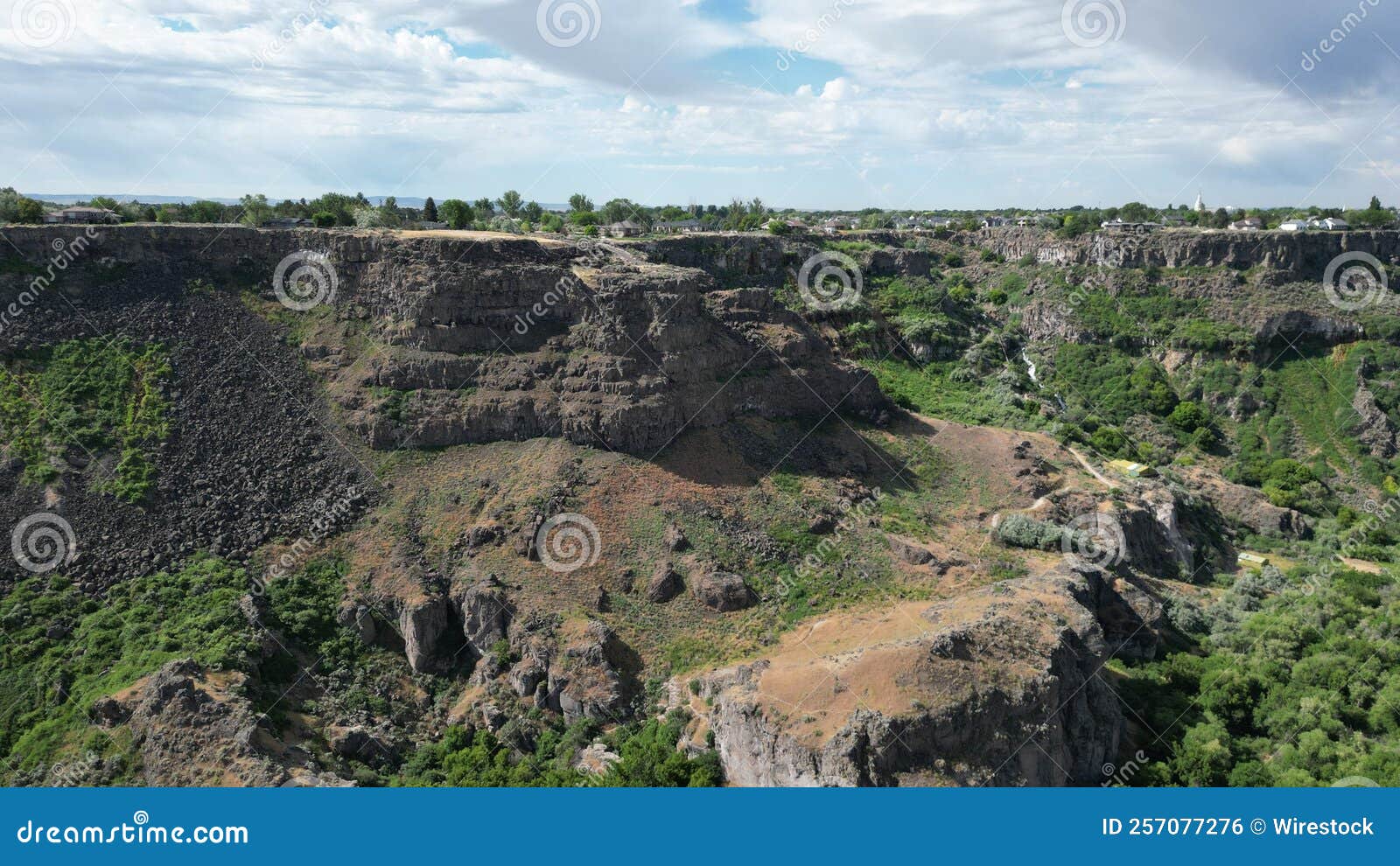 Beautiful View of an Erosive Geological Formation with Greenery Stock ...
