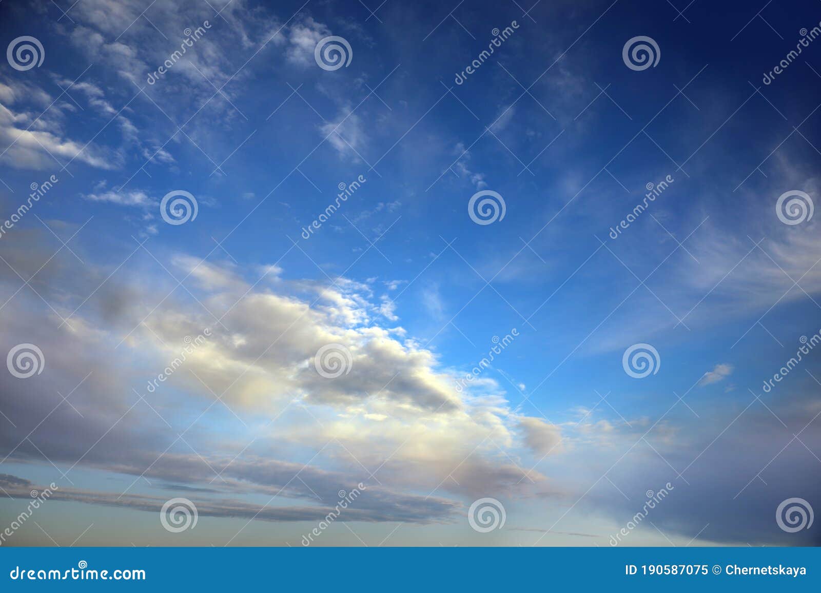 View of Evening Sky with Clouds Stock Image - Image of beautiful ...