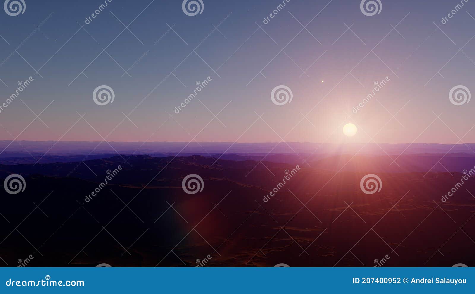 Beautiful View from an Exoplanet, a View from an Alien Planet, a ...