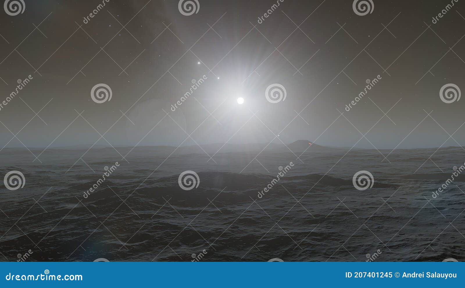 Beautiful View from an Exoplanet, a View from an Alien Planet, a ...