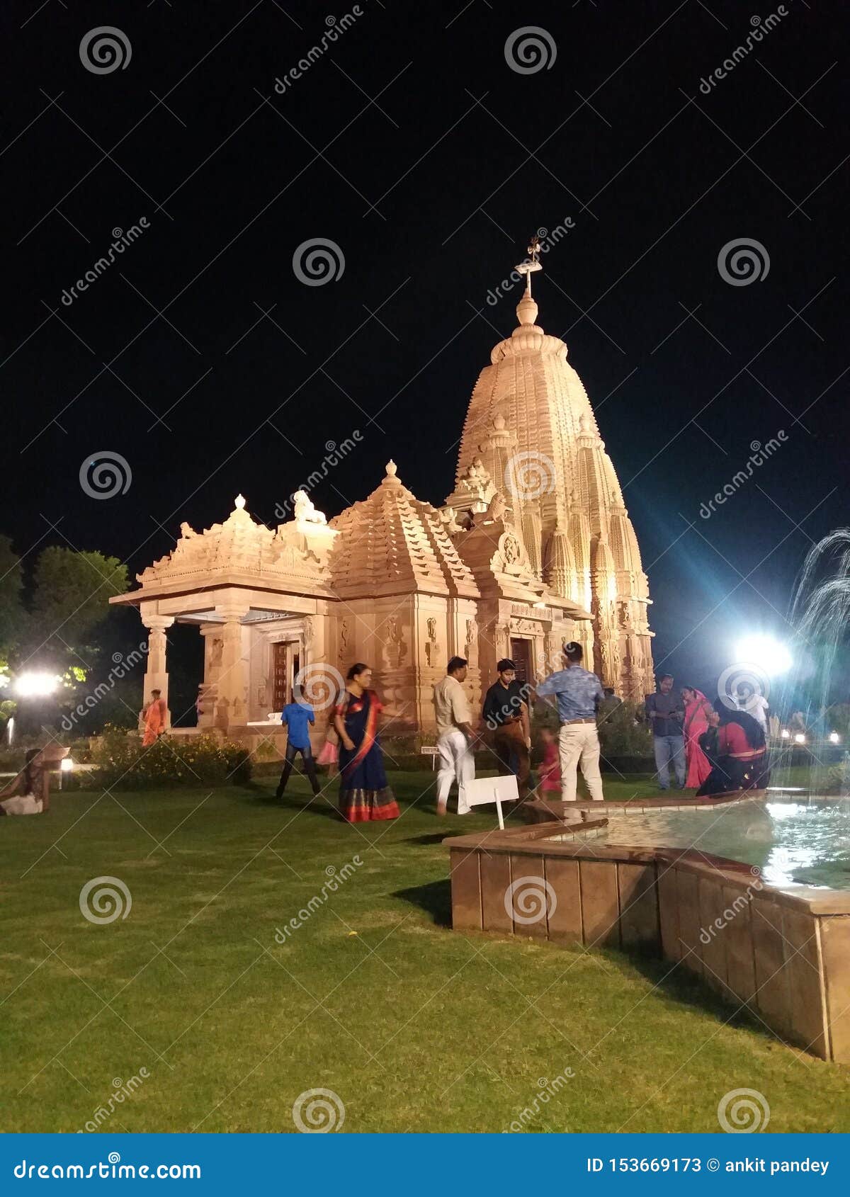 Beautiful View of Famous Birla Temple at Night Editorial Stock Photo ...