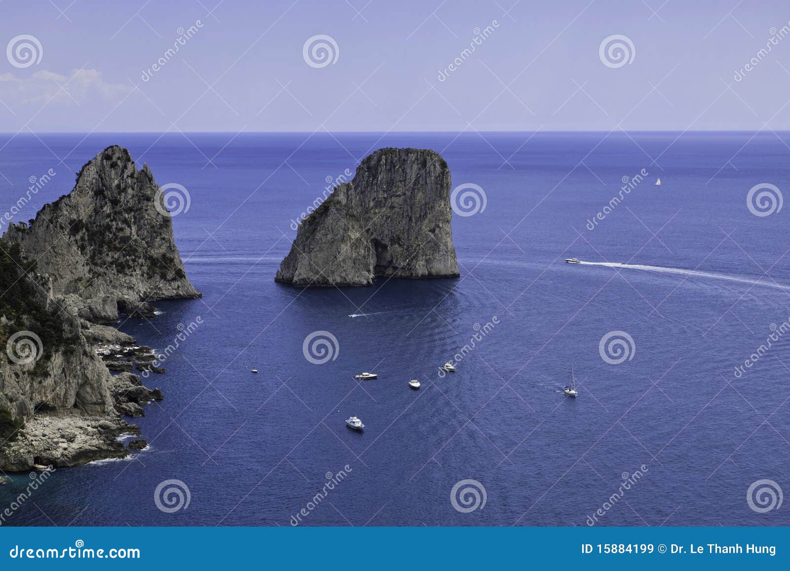 Beautiful View of Faraglioni in Capri Stock Image - Image of coast ...