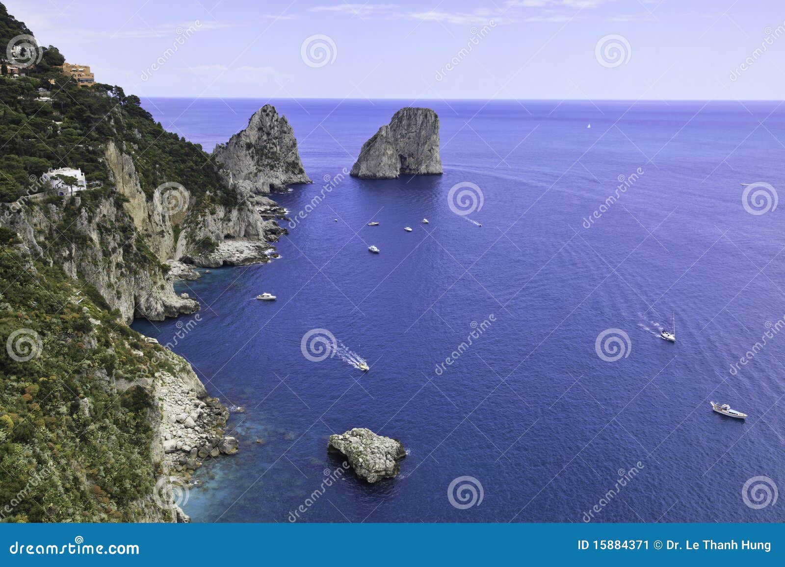 Beautiful View of Faraglioni in Capri Stock Image - Image of nature ...
