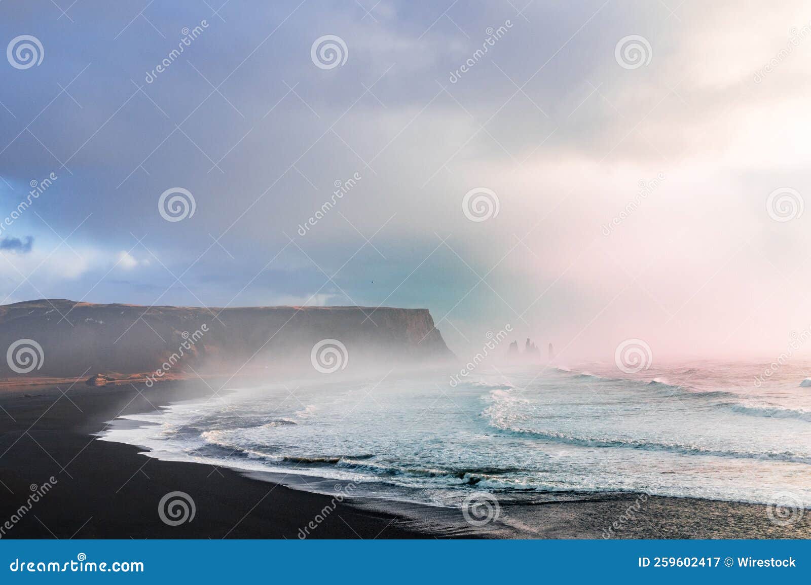 Beautiful View of a Foggy Coast Stock Image - Image of summer, coast ...