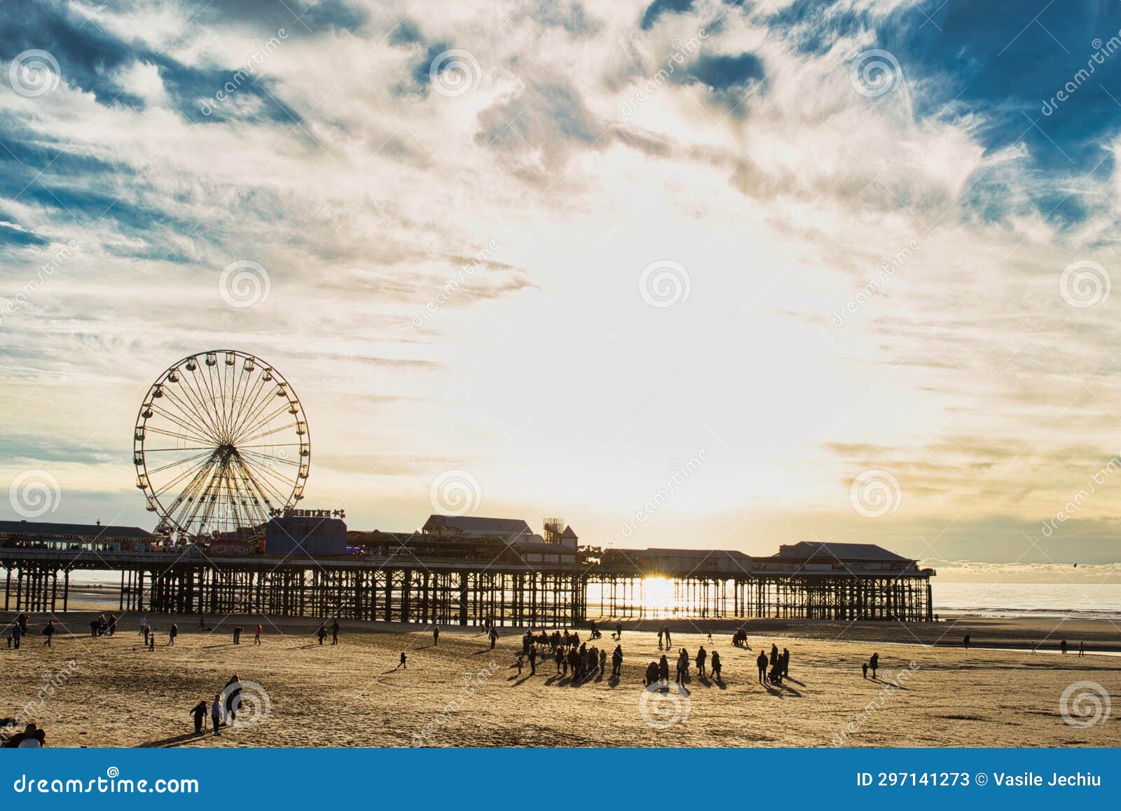 Beautiful View Footage Taken with a Drone in Blackpool Stock Image ...