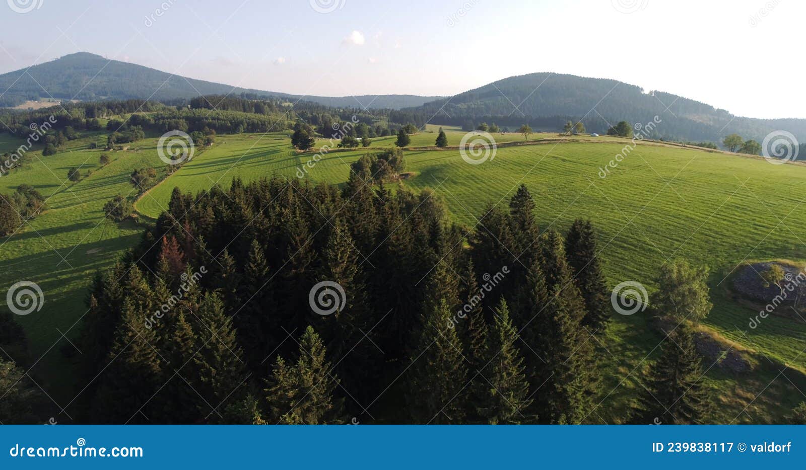 Beautiful View of Forest and Fields Aerial Stock Image - Image of field ...