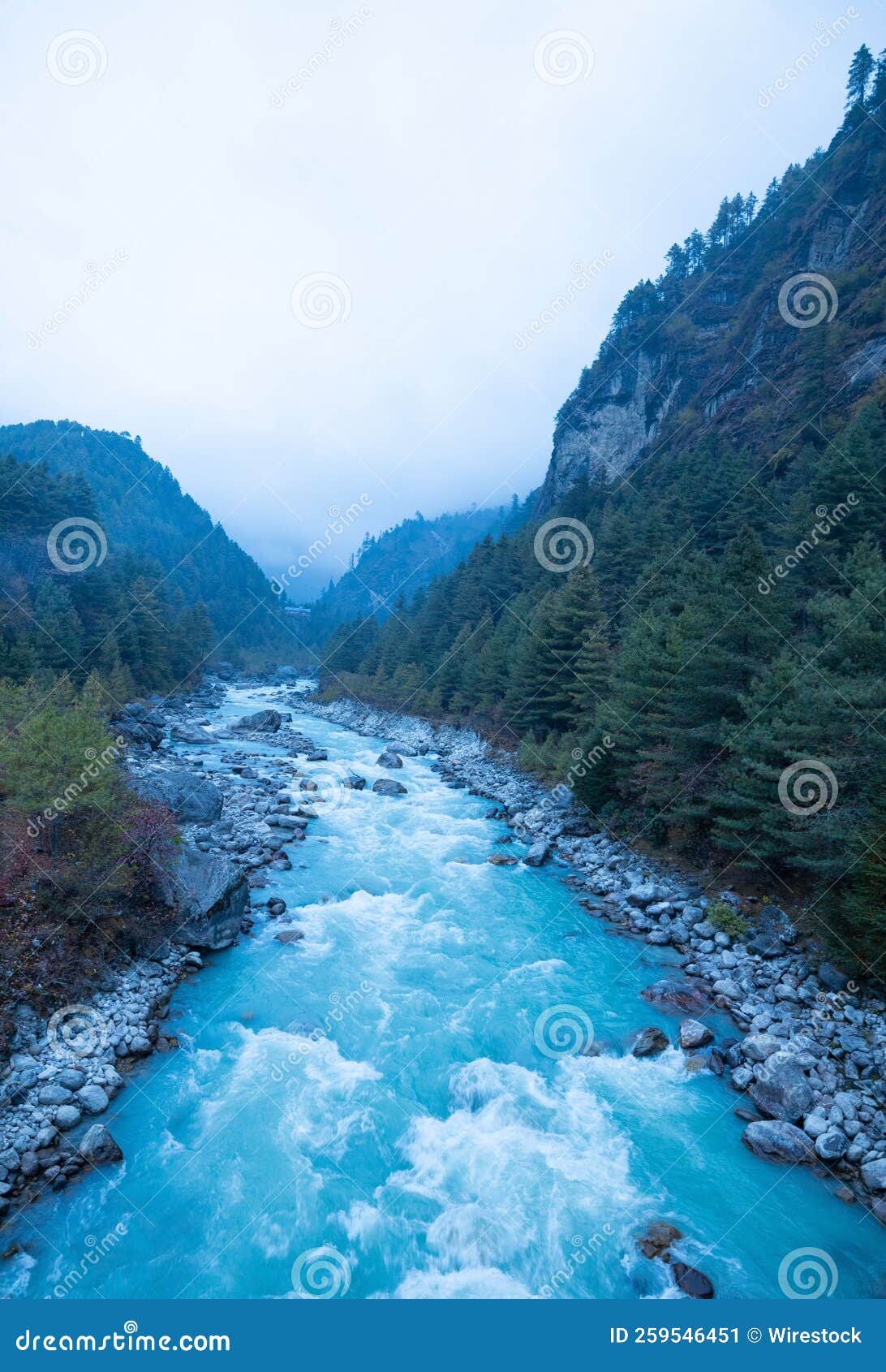 Beautiful View of the Fresh Water River Dudhkoshi Stock Image - Image ...