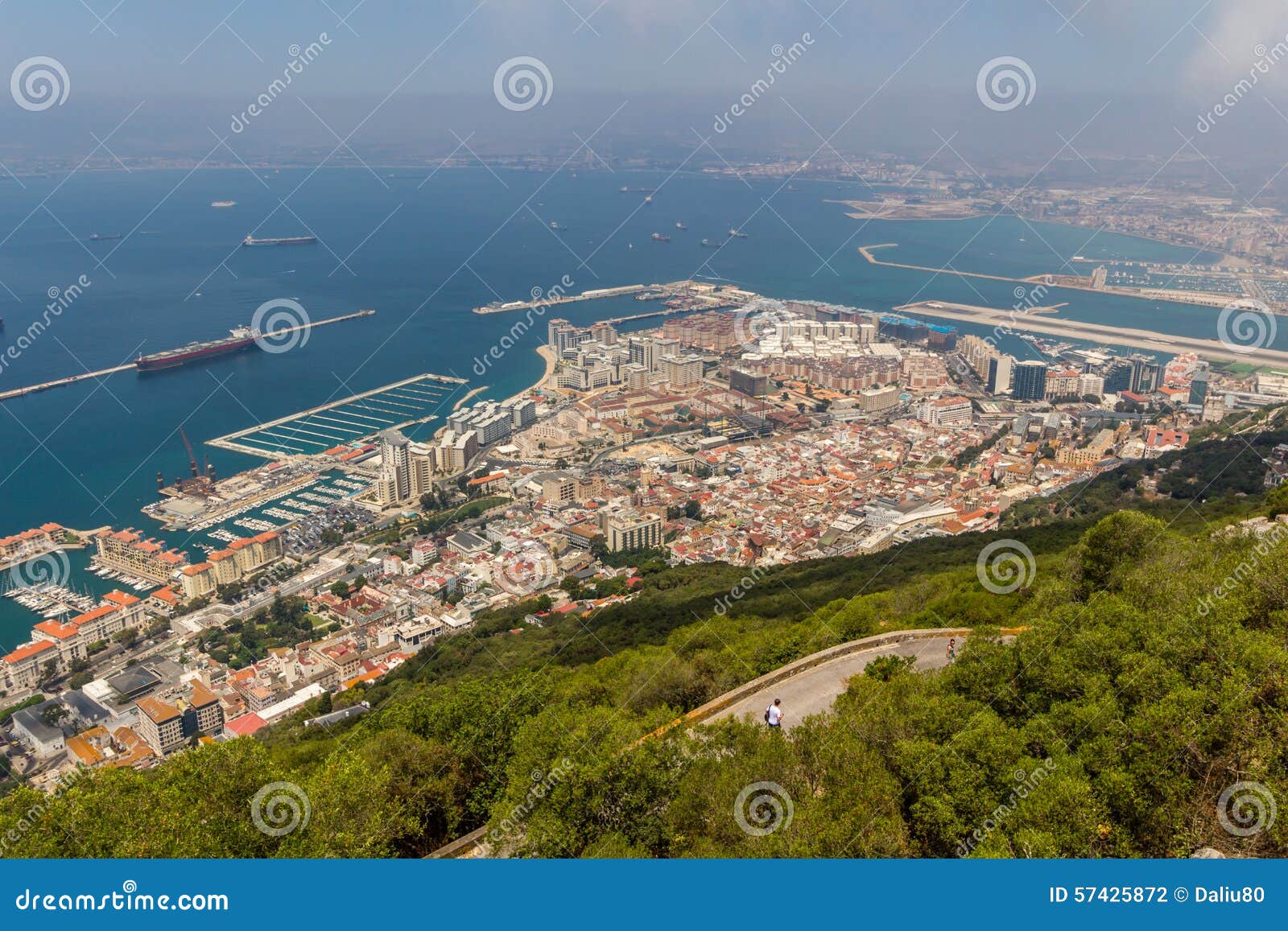 Beautiful View of Gibraltar City Stock Photo - Image of peninsula ...