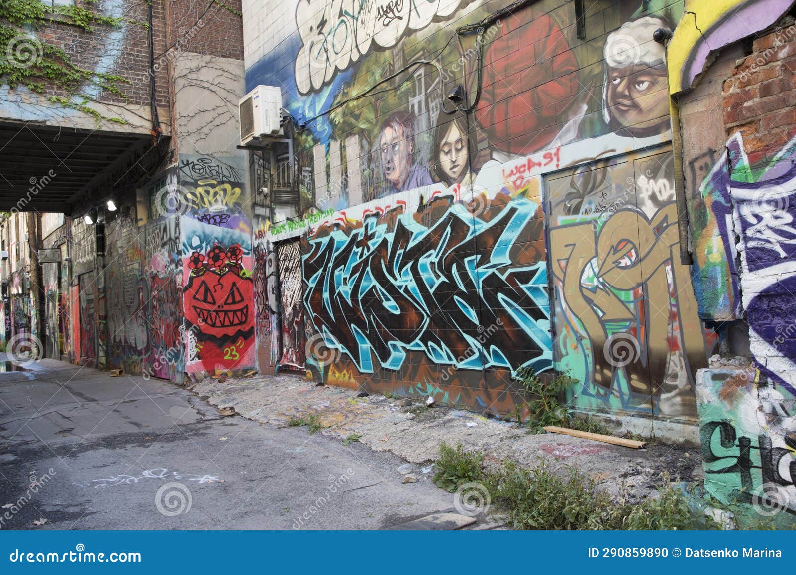 Beautiful View of Graffiti Alley in Downtown Toronto Editorial Image ...