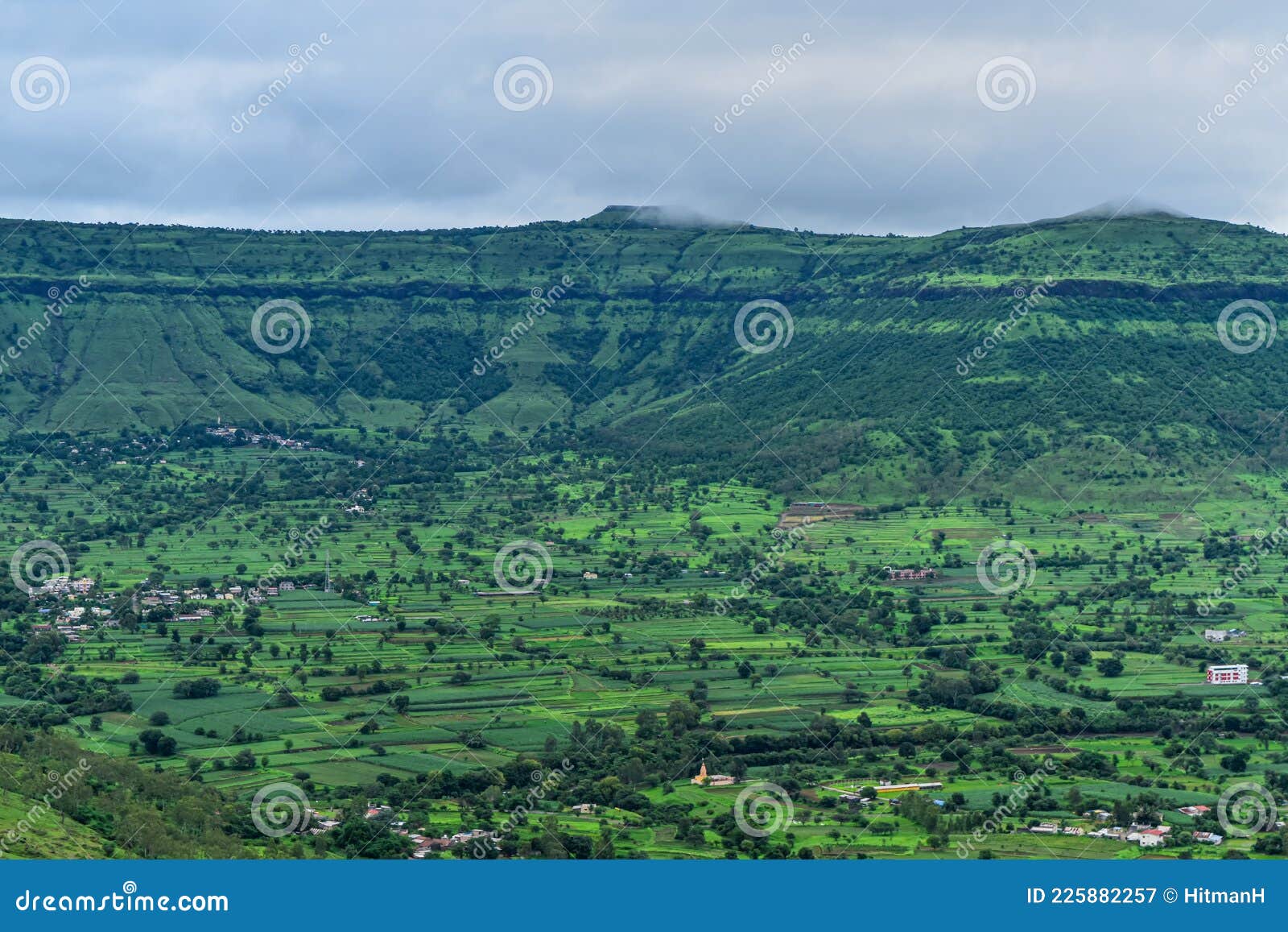 Greenery of India stock image. Image of cloud, grass - 225882257
