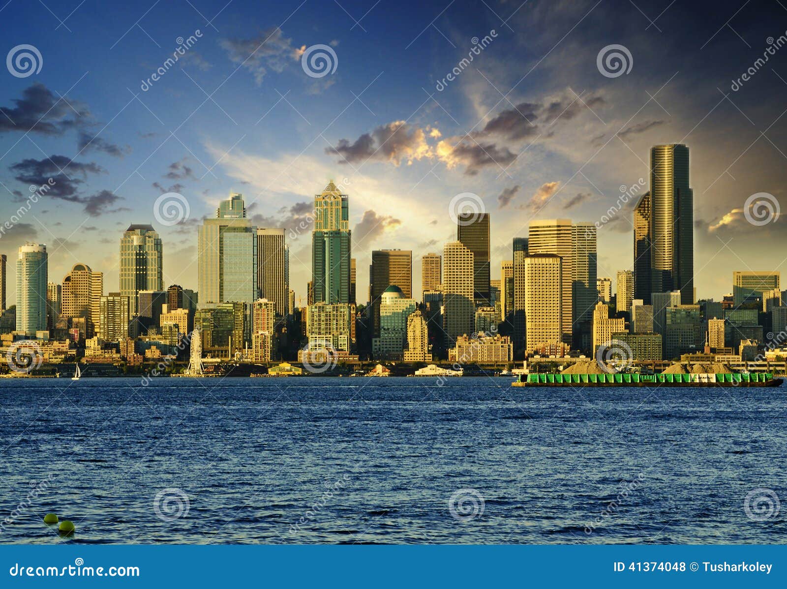 Beautiful View from Hamilton Park Stock Photo - Image of night ...