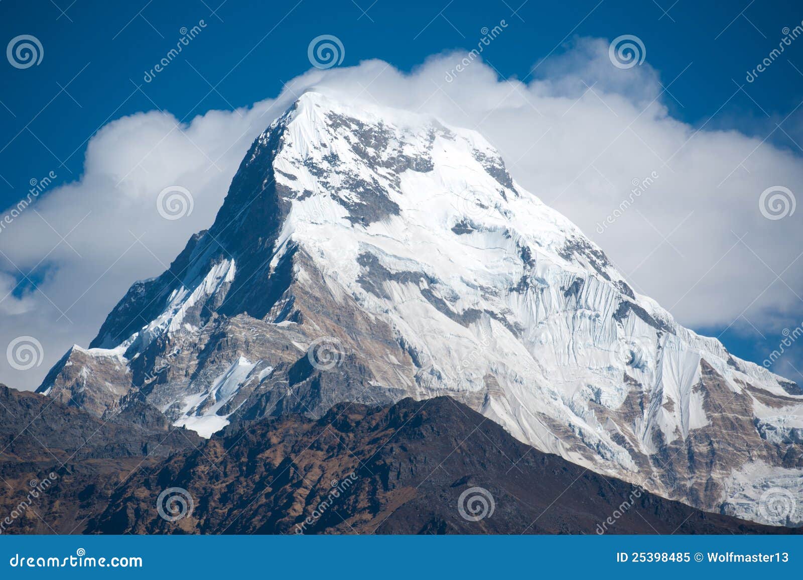 Beautiful View of Himalayan Mountains with Snow Stock Image - Image of ...