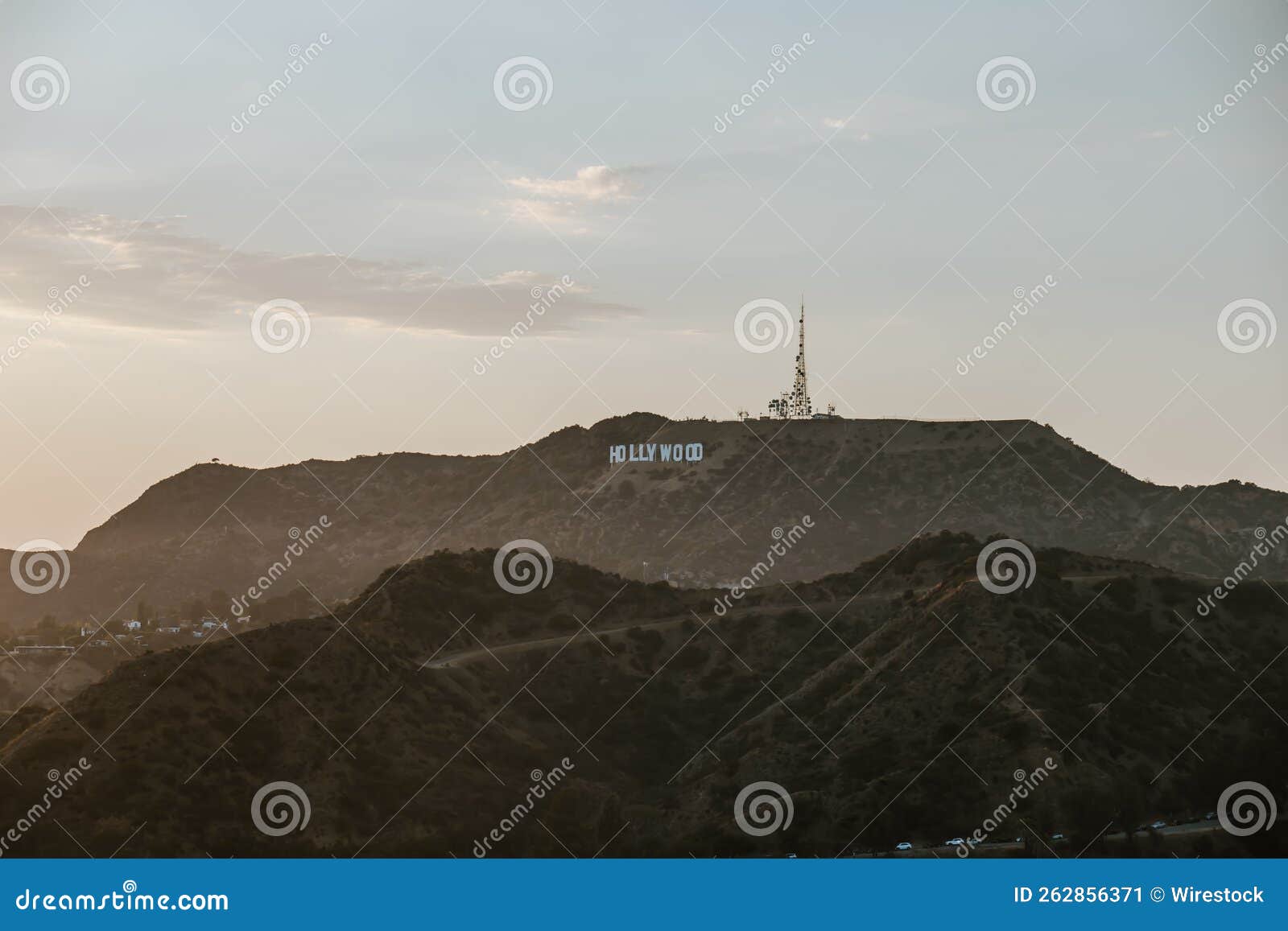 Beautiful View of a Hollywood Sign at the Sunset Time Editorial Photo ...