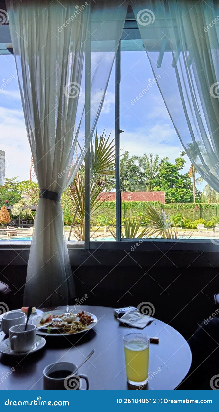Beautiful View at the Hotel Stock Photo - Image of eating, breakfast ...