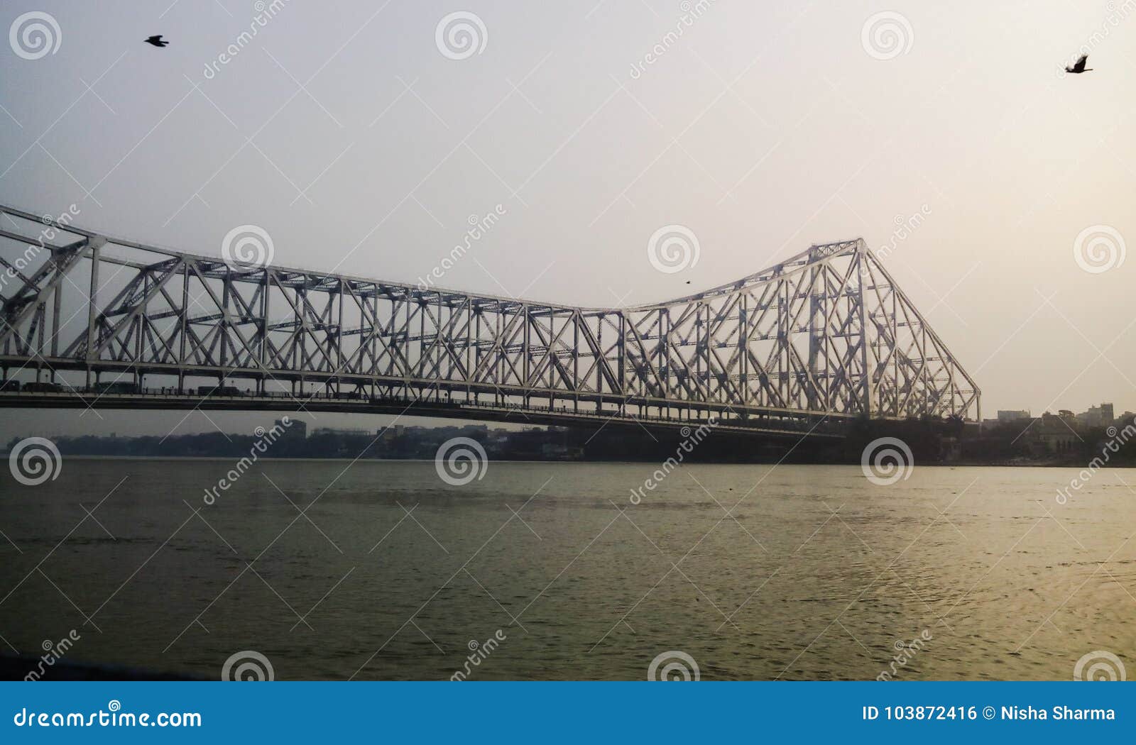 Howrah bridge stock photo. Image of evening, howrah - 103872416