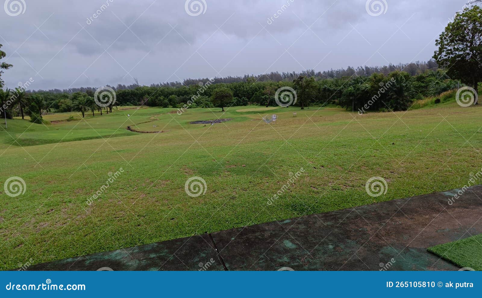 Beautiful View of the Indonesian Golf Course Stock Photo - Image of ...